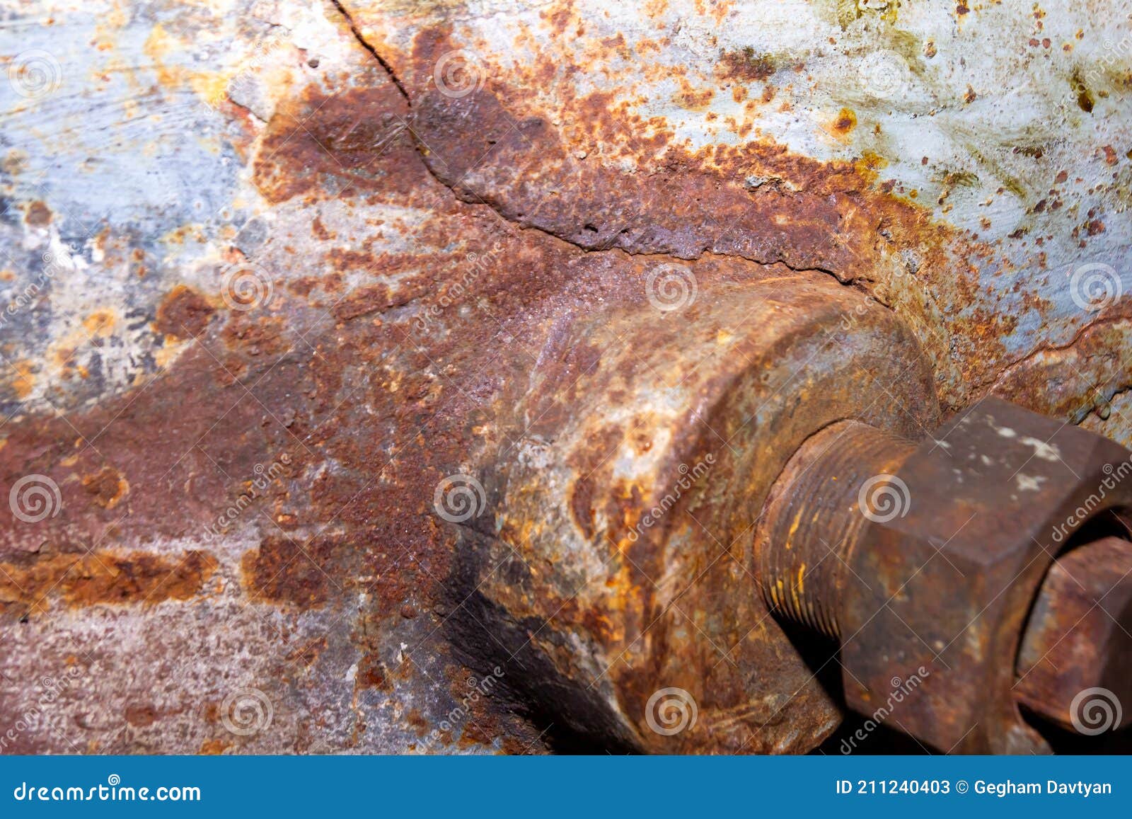 Old Rusty Bolt and Nut on Steel Background, Steel and Bolt, Steel ...
