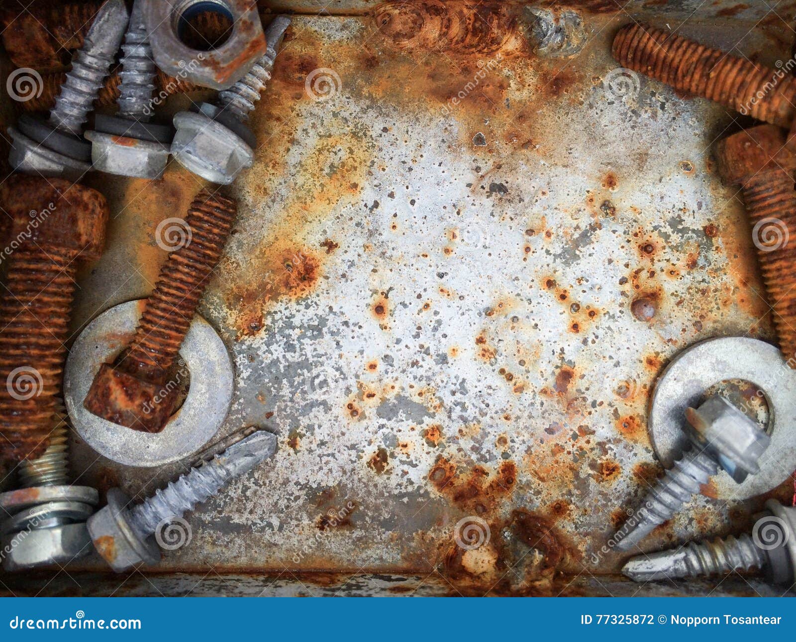 Old Rusty Bolts, Steel, Nuts Stock Photo - Image of hardware ...