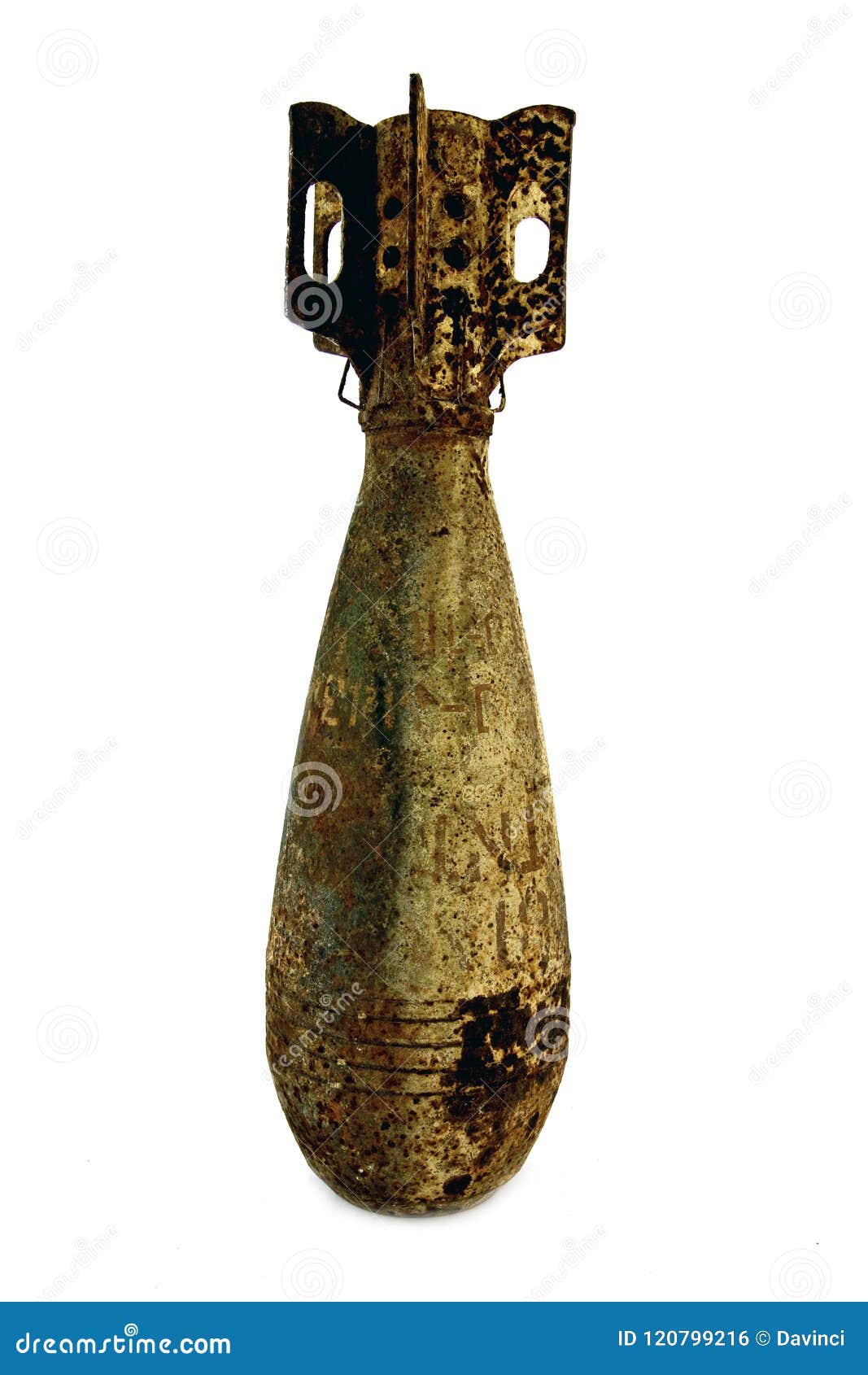 Old Rusty Bomb Isolated on White Stock Photo - Image of devastation ...