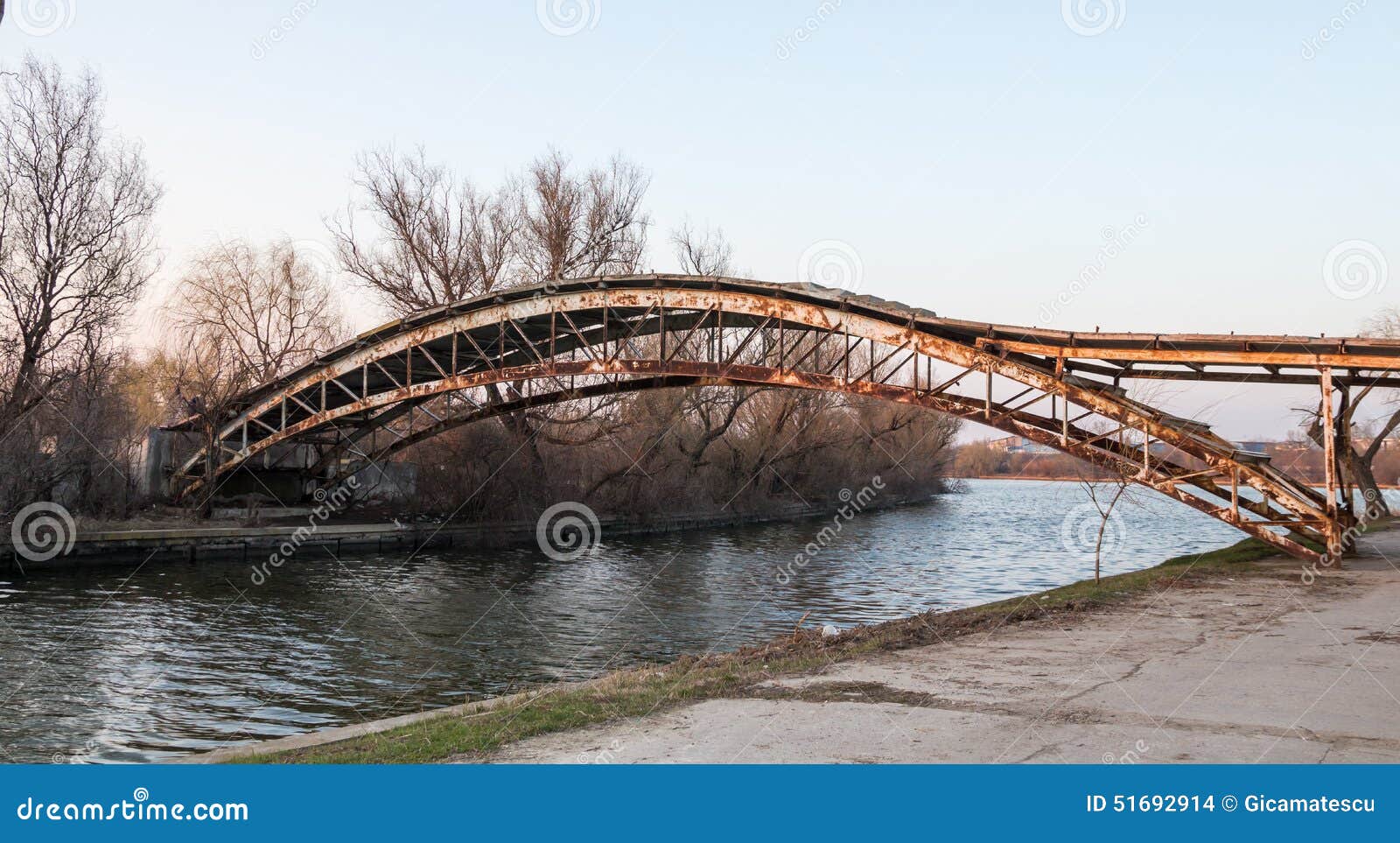 Old rusty bridge stock photo. Image of crossing, footpath - 51692914