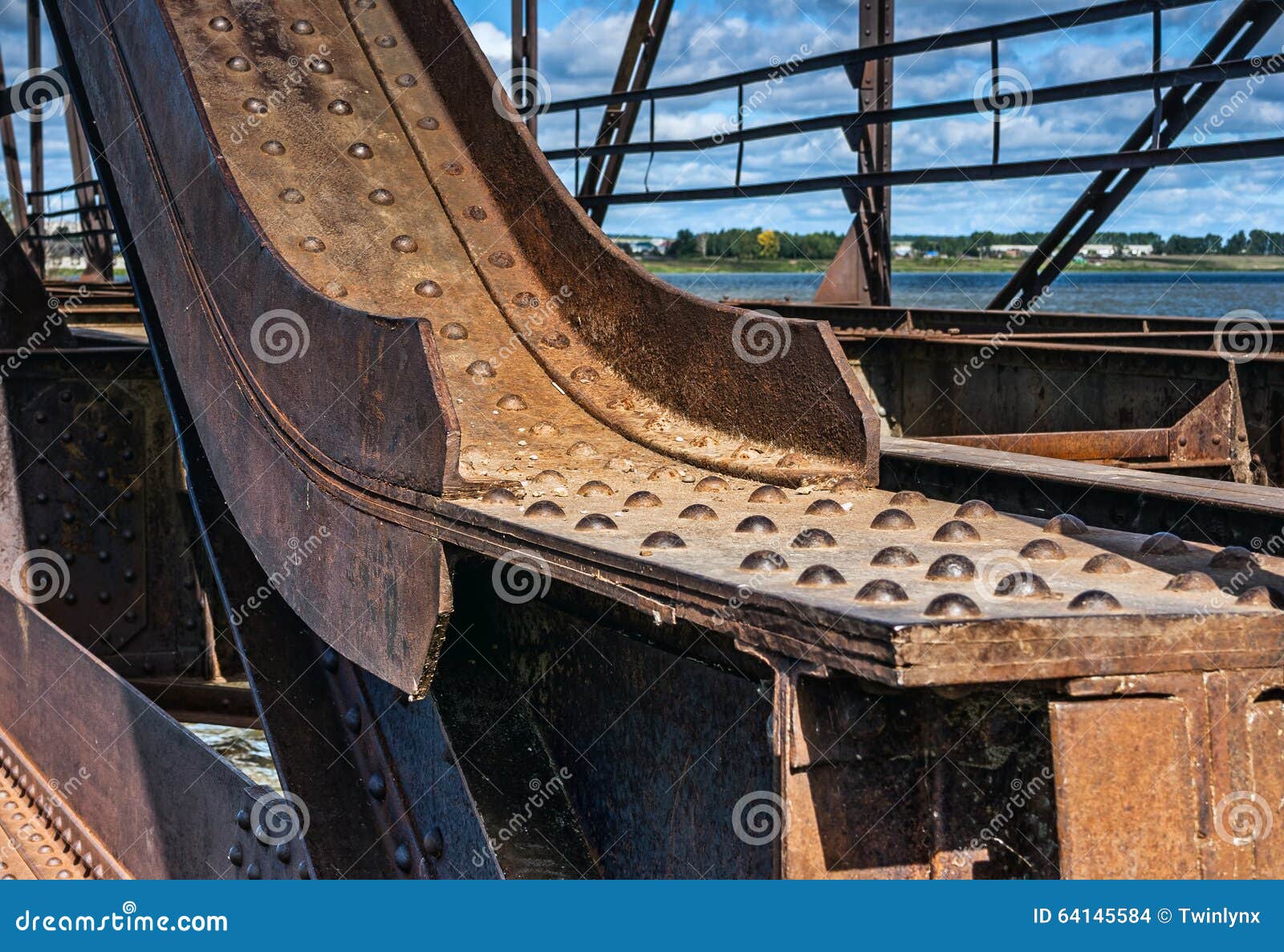 Old Rusty Bridge with Rivets Stock Photo - Image of rivets ...