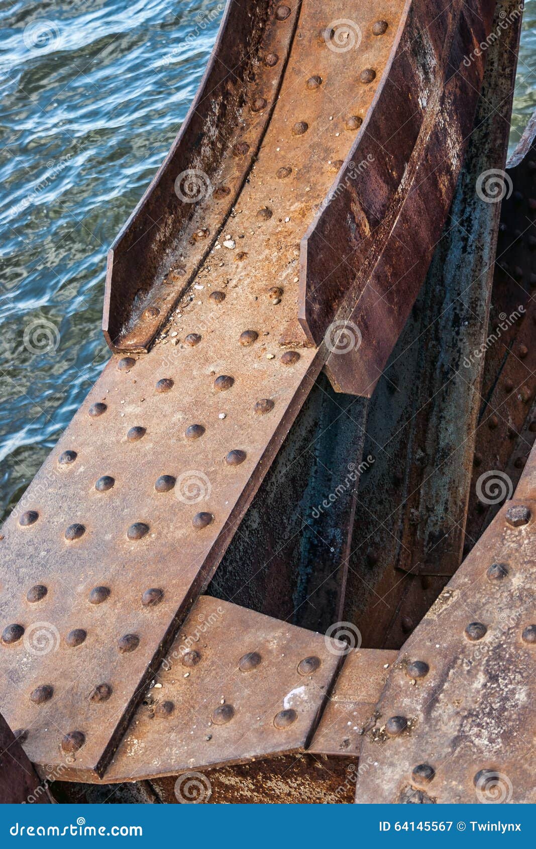 Old Rusty Bridge with Rivets Stock Image - Image of equipment ...