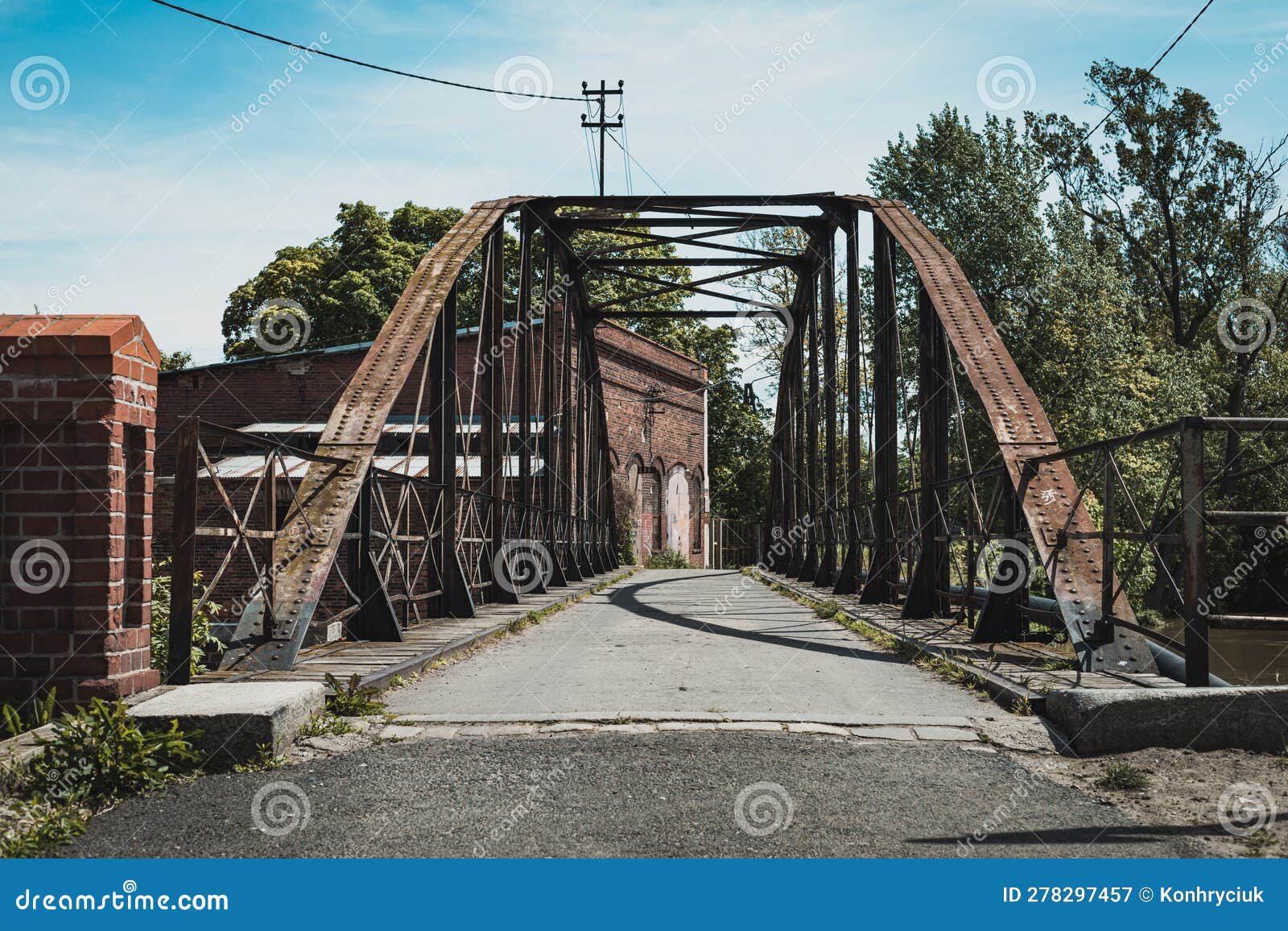 Old Rusty Bridge on a Sunny Day Stock Image - Image of destination ...
