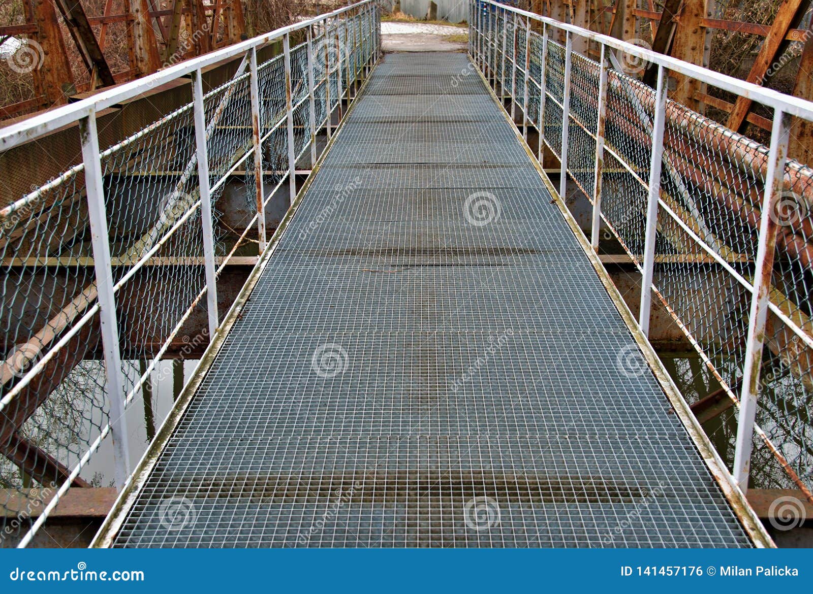 Old rusty bridge stock photo. Image of rusty, path, bridge - 141457176