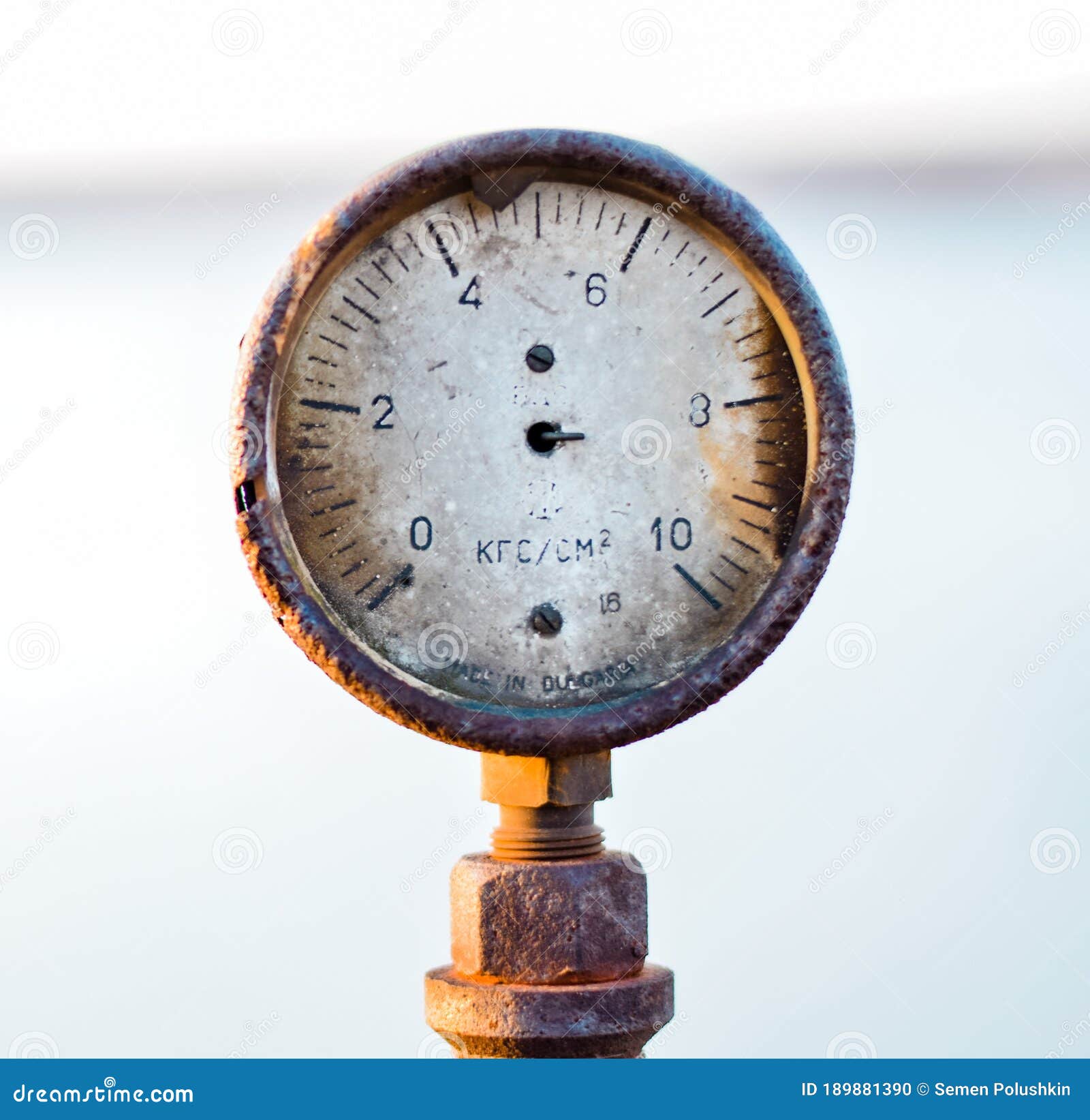 Old rusty broken Manometer stock photo. Image of brand - 189881390