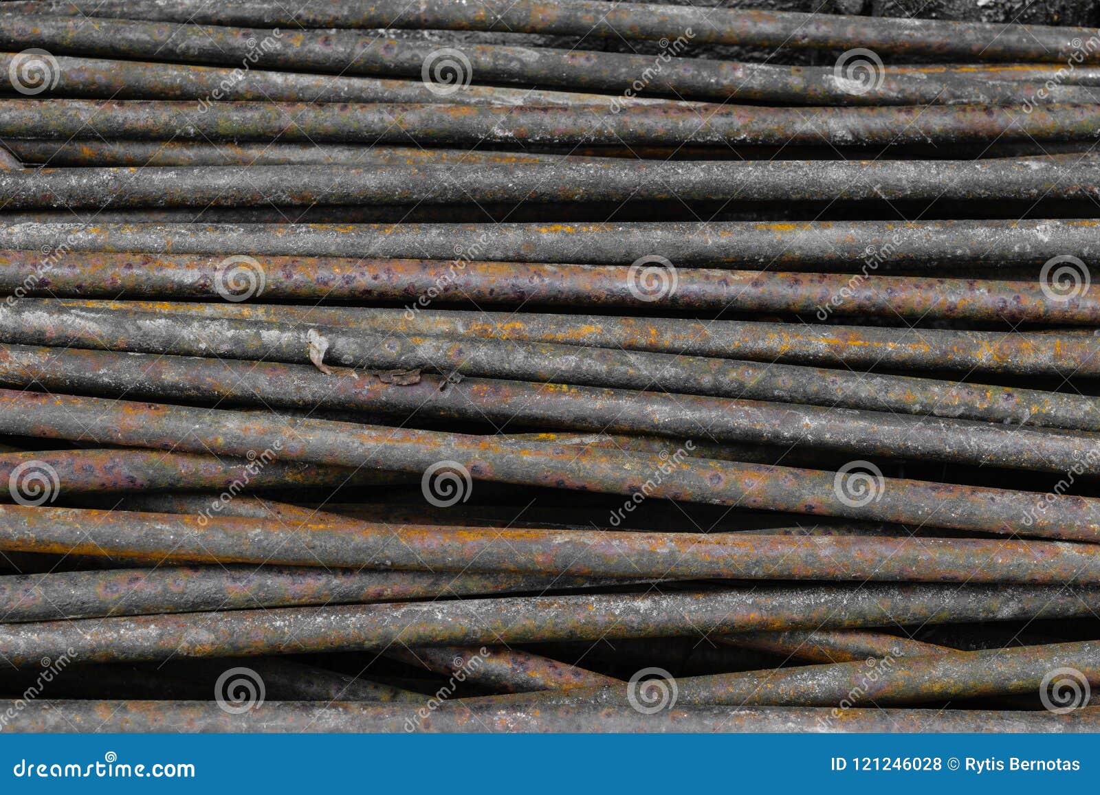 Old, Rusty and Brown Metal Rods Background Surface Stock Photo - Image ...