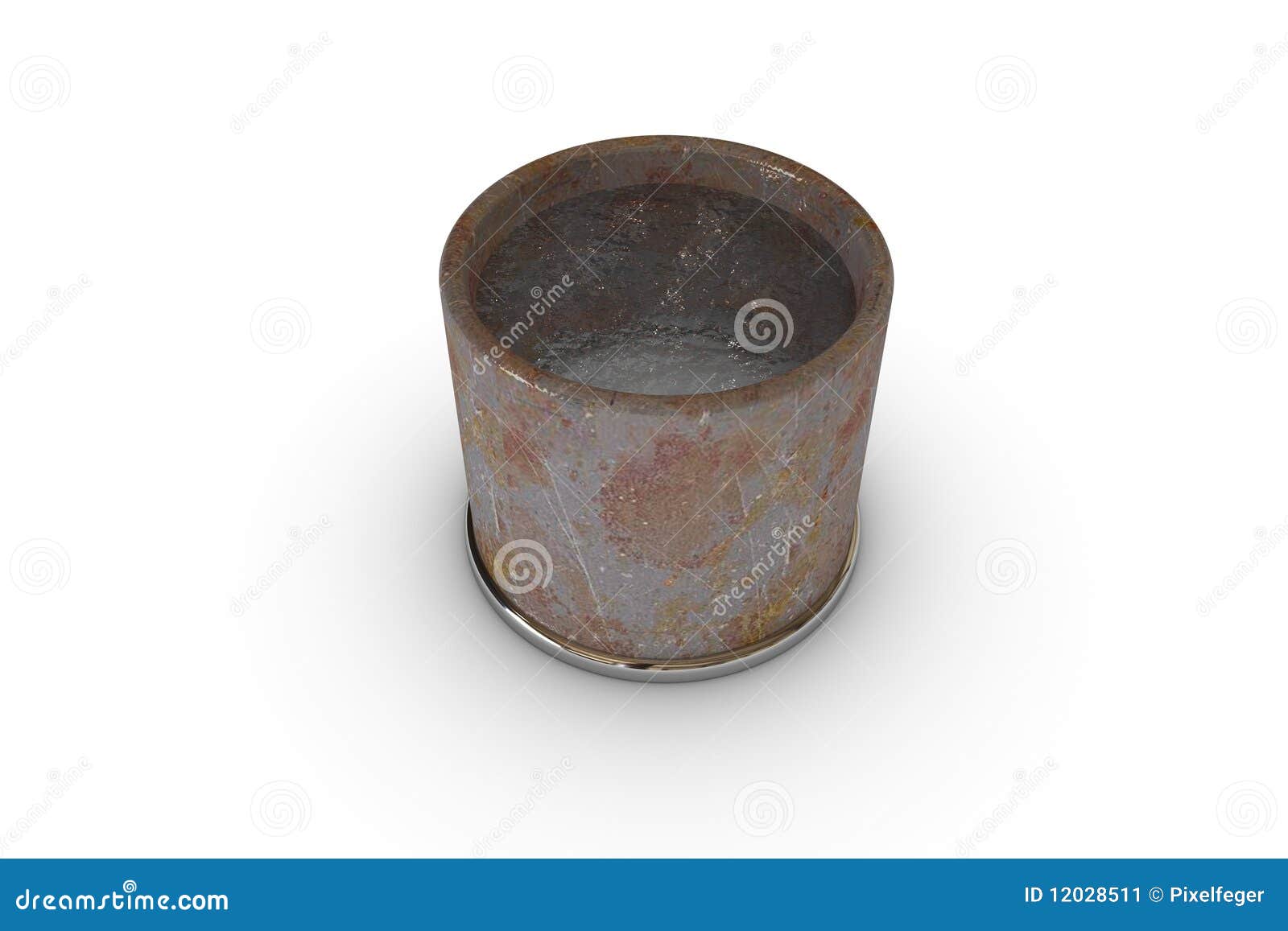 Old rusty bucket stock illustration. Illustration of antique - 12028511