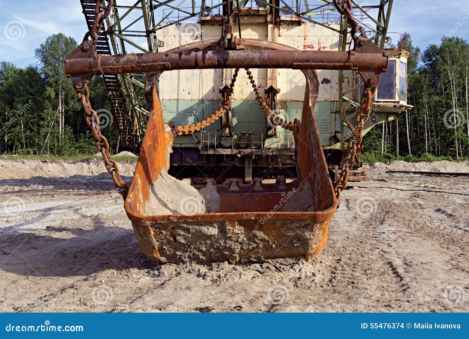 Old Rusty Bucket Giant Mining Excavators Stock Photo - Image of ...