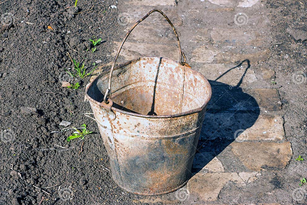 Old rusty bucket stock photo. Image of clean, outdoor - 92690062