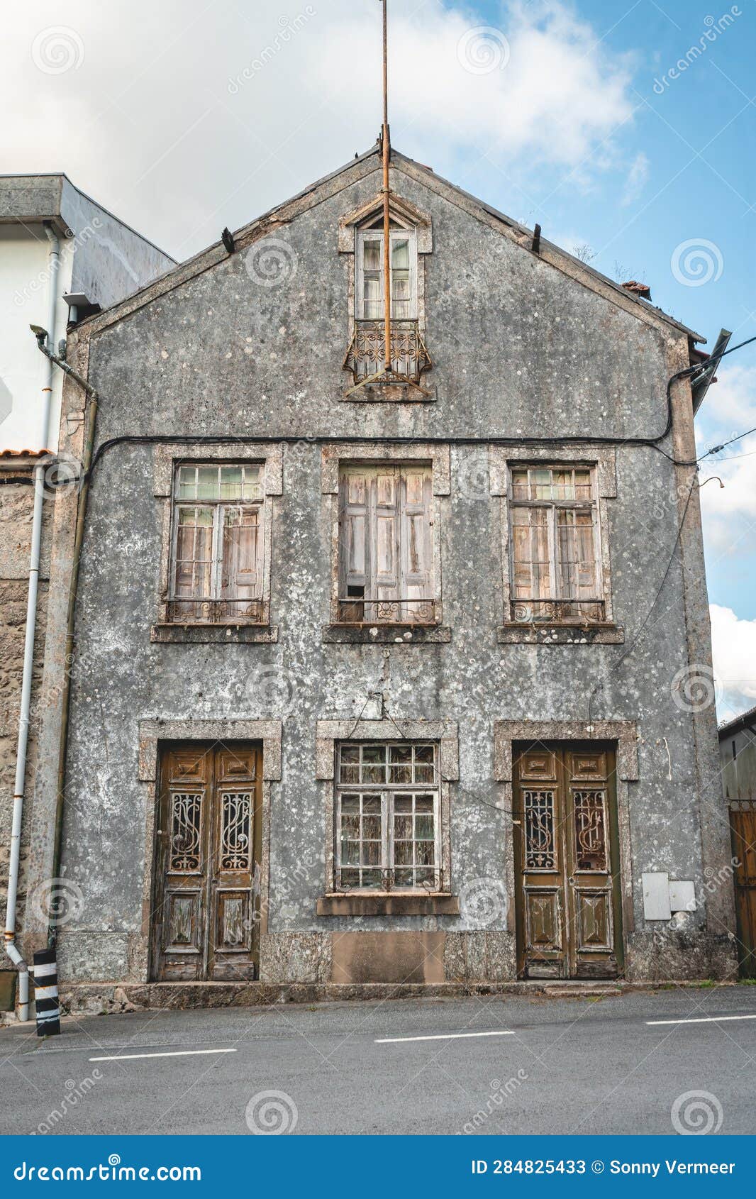 Old Rusty Building at Braga Portugal Stock Image - Image of solid ...