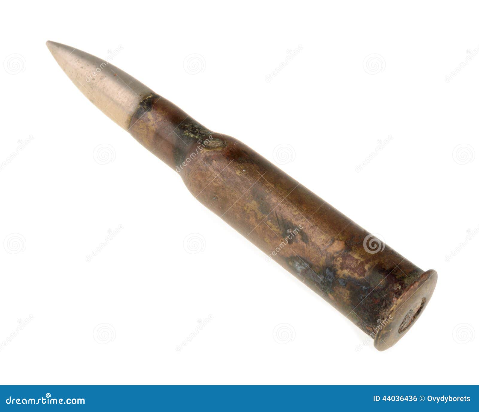 Old Rusty Bullet Isolated on White Background Stock Photo - Image of ...