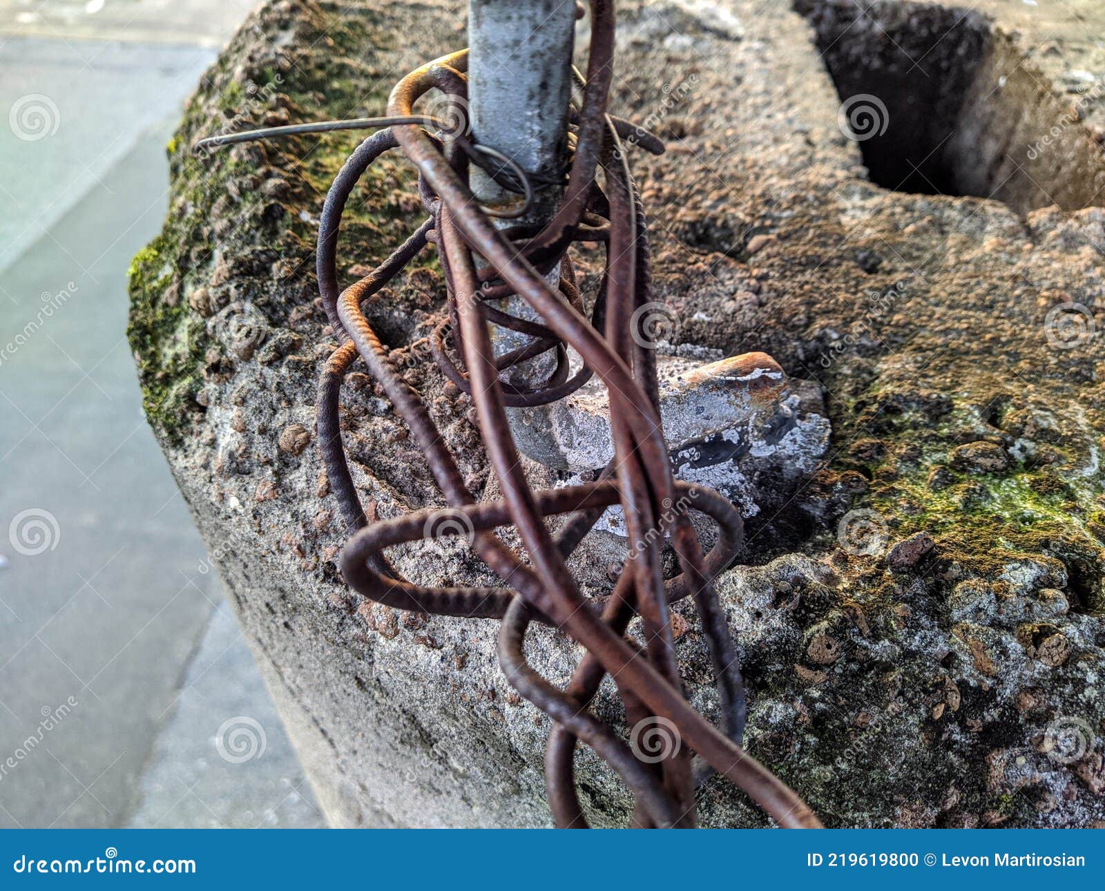 Old Rusty Bundles and Knots of Thick Metal Wires Stock Photo - Image of ...