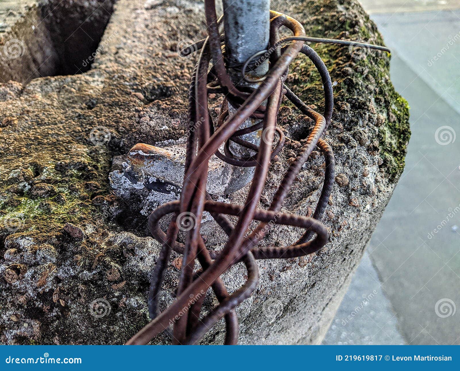 Old Rusty Bundles and Knots of Thick Metal Wires Stock Image - Image of ...