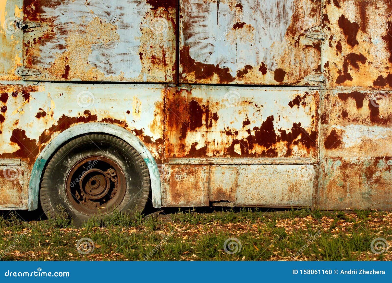 Old Rust Bus Trolleybus Stock Image | CartoonDealer.com #196642687