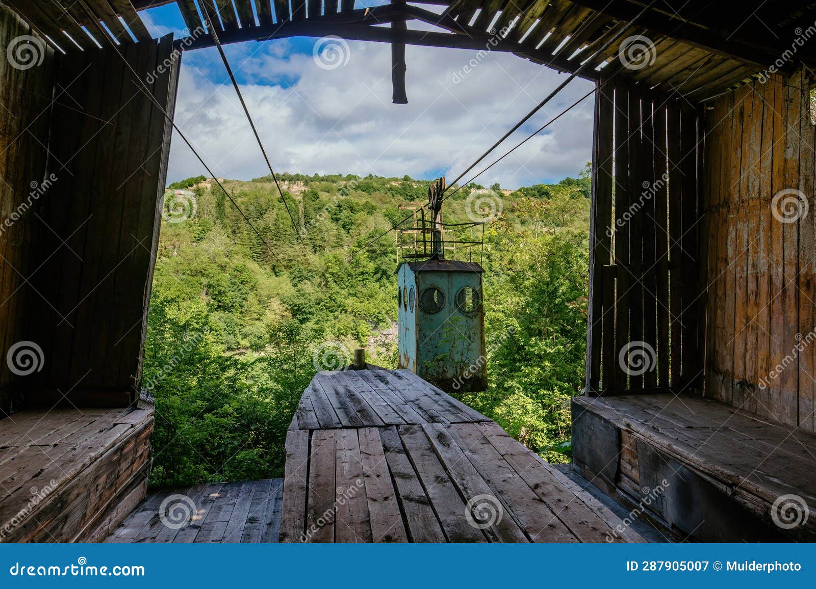 Old Rusty Cable Car in Chiatura, Georgia Stock Image - Image of ...
