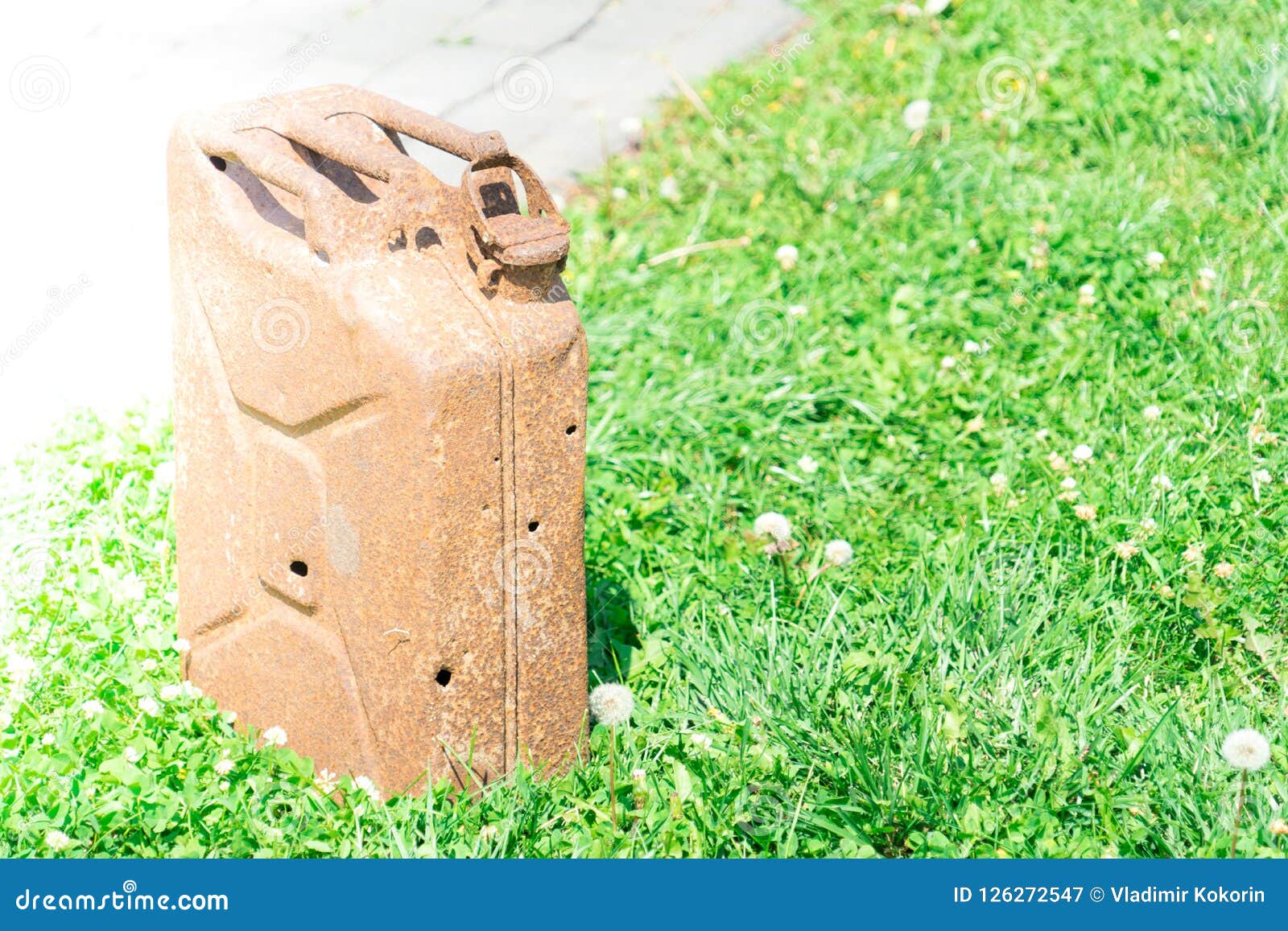Rusty Canister On The Beach Royalty-Free Stock Photography ...