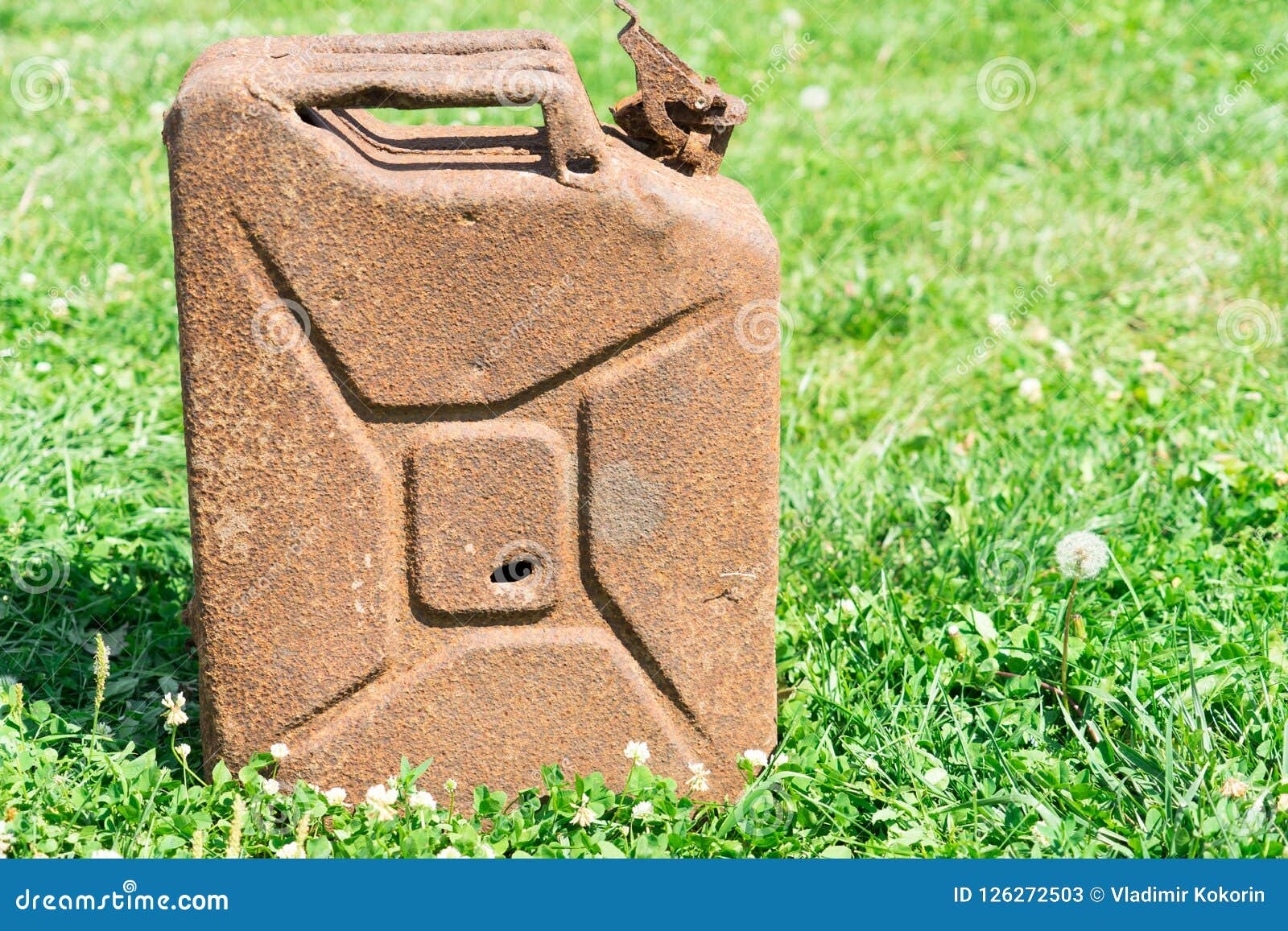 Old Rusty Canister. Place for Your Text Stock Image - Image of diesel ...