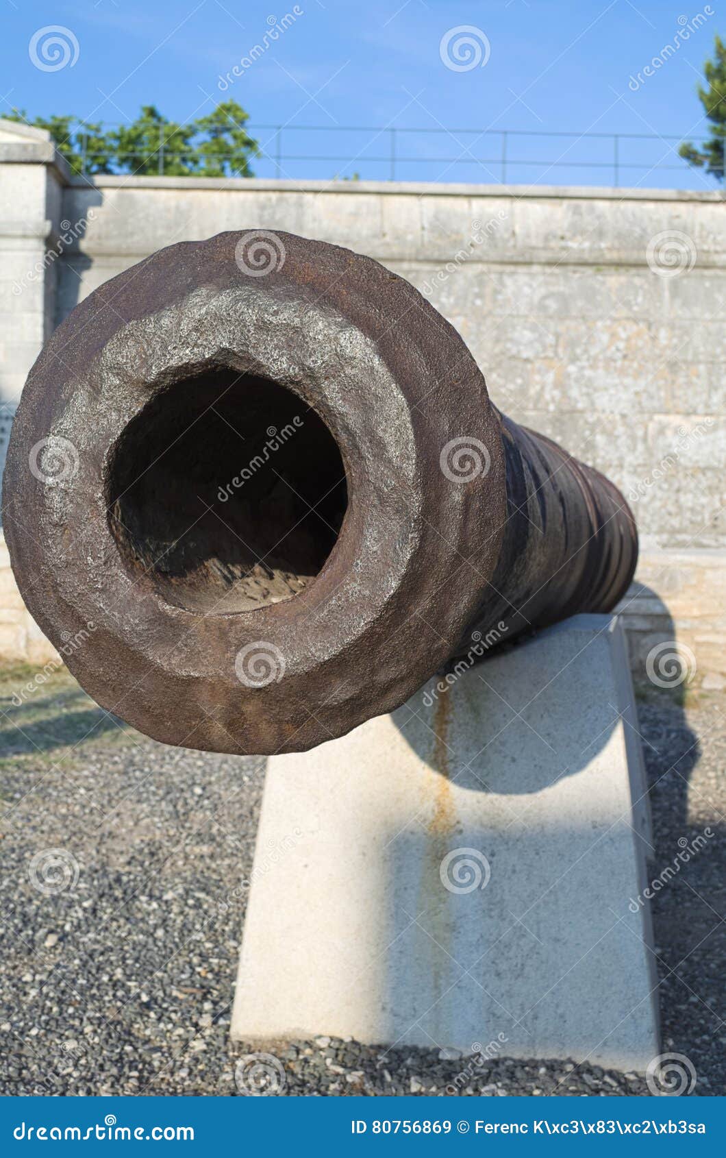 Old Rusty Cannon Closeup stock image. Image of castle - 80756869