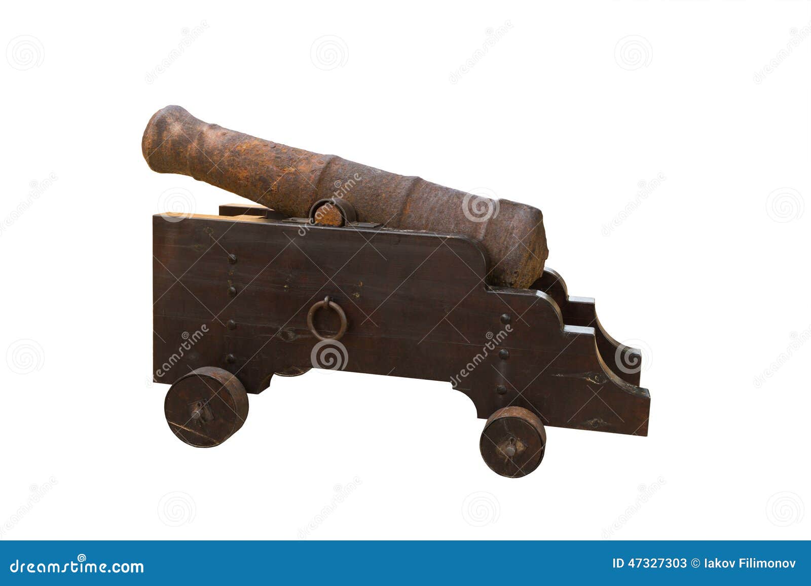 Old rusty cannon stock image. Image of ancient, military - 47327303