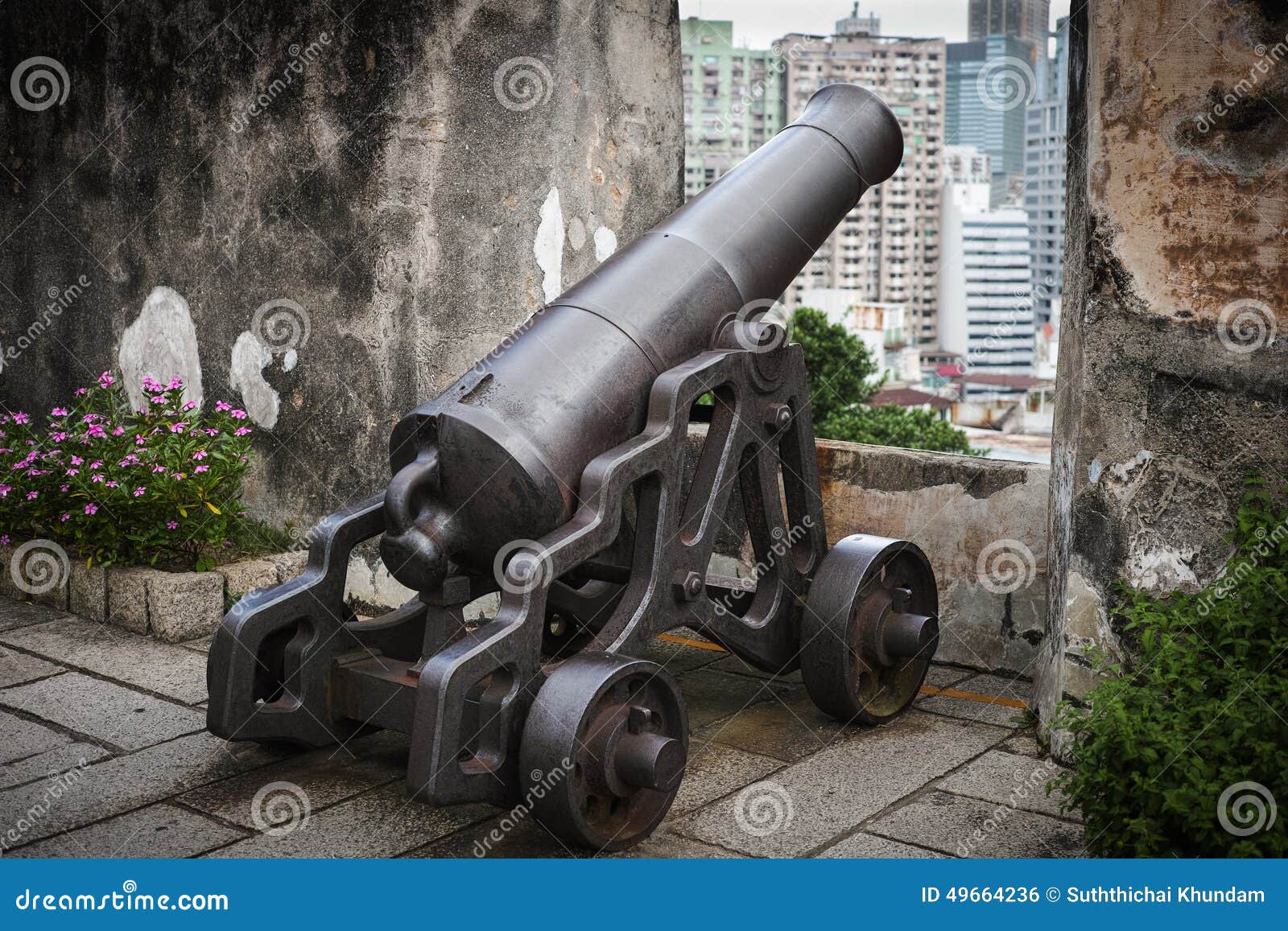 Old rusty cannon stock photo. Image of attack, fortress - 49664236