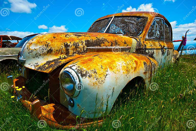 Old rusty car stock image. Image of junkyard, junk, vintage - 14212283