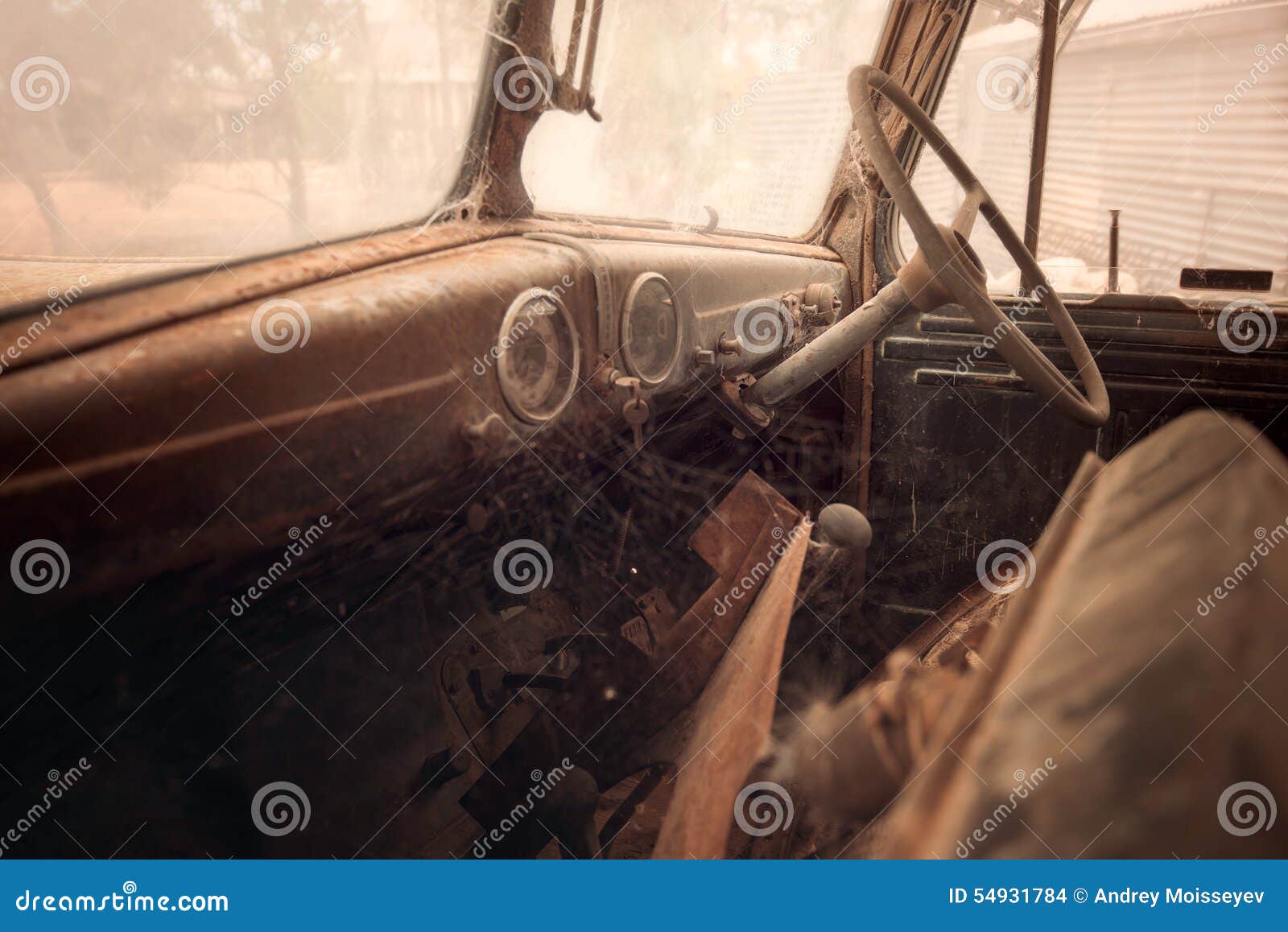 Old rusty car interior stock photo. Image of steel, metal - 54931784