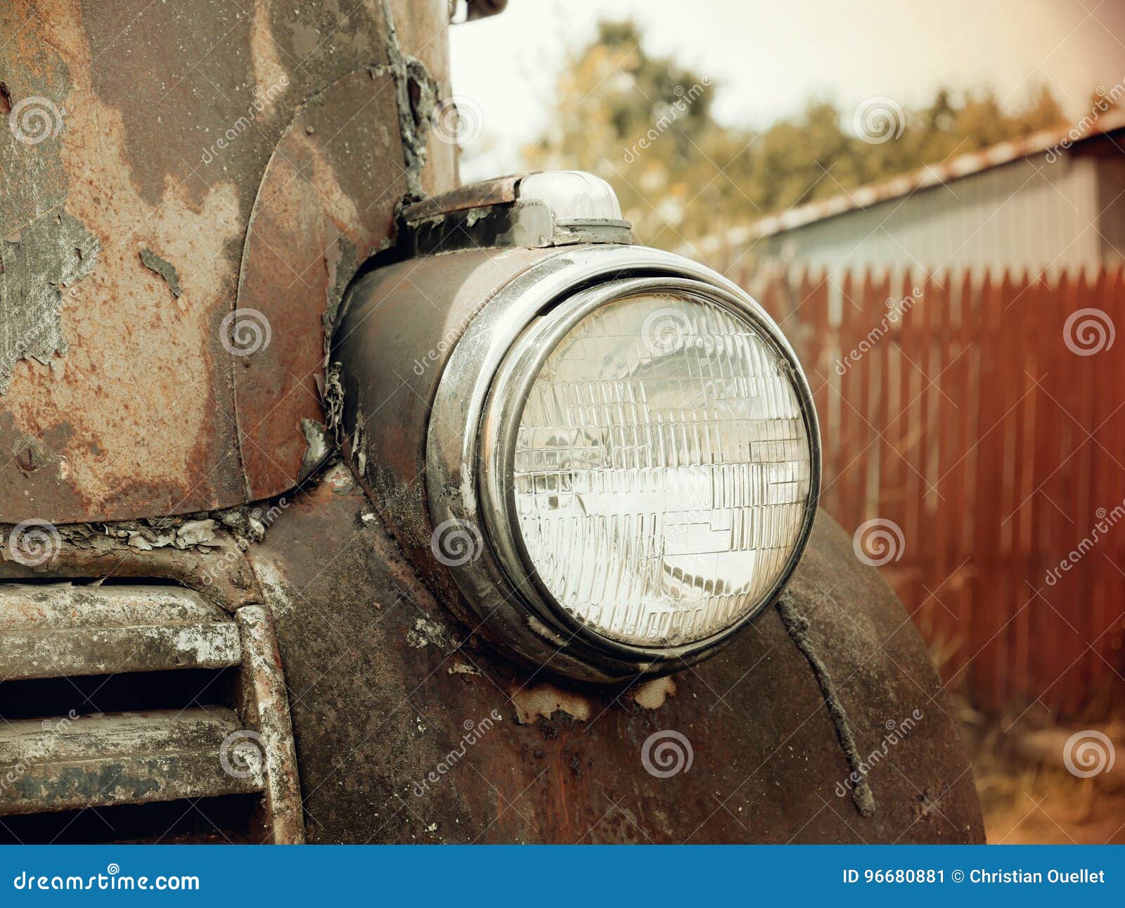 Old rusty car light stock image. Image of rust, forgotten - 96680881