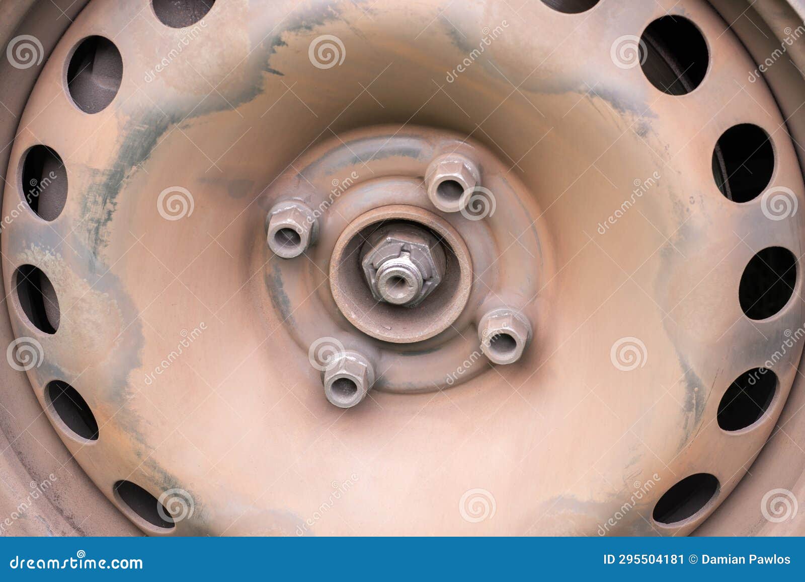 Old Rusty Car Wheels Refinishing Process. Preparing for the Rust ...