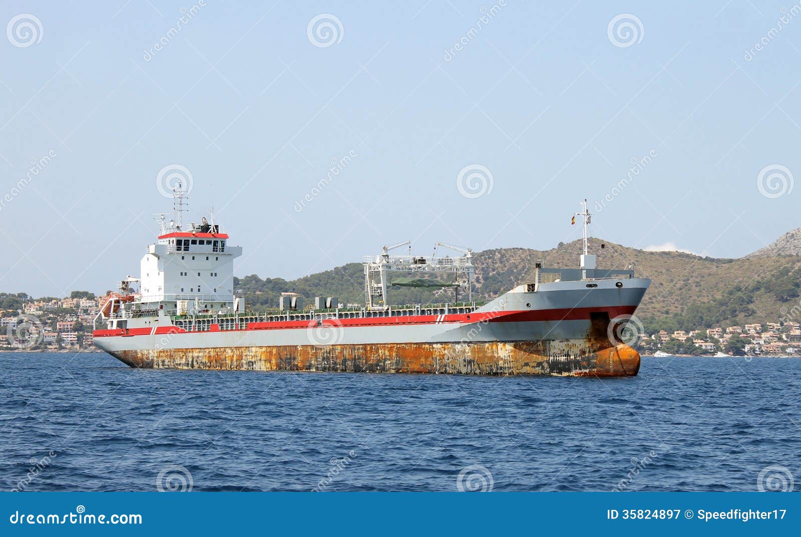 Old rusty cargo ship stock image. Image of rusting, view - 35824897