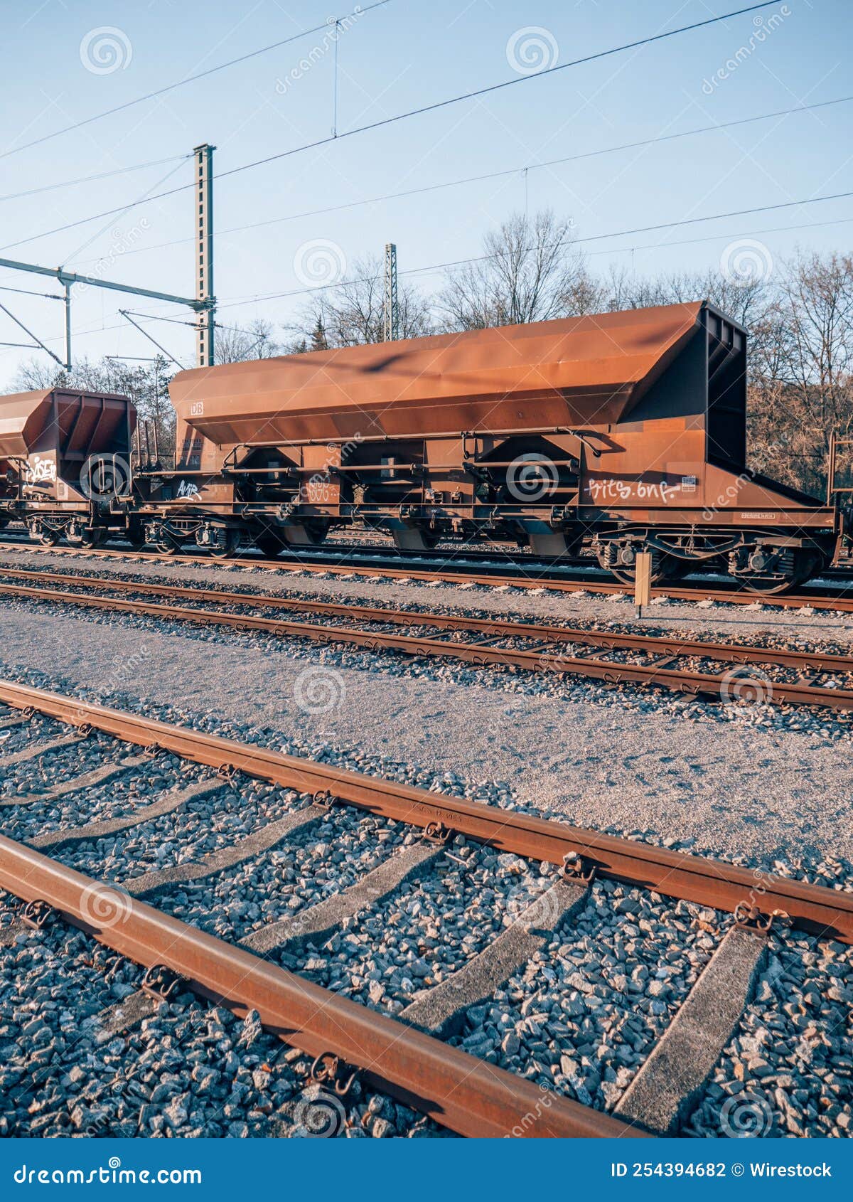 Old Rusty Cargo Trains of the Deutsche Bahn in Germany Editorial ...