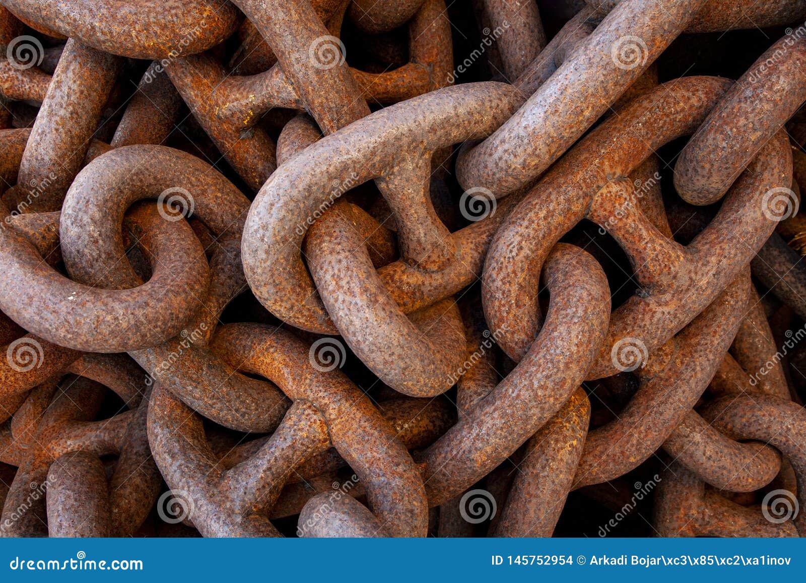 Old rusty chain texture stock photo. Image of connect - 145752954