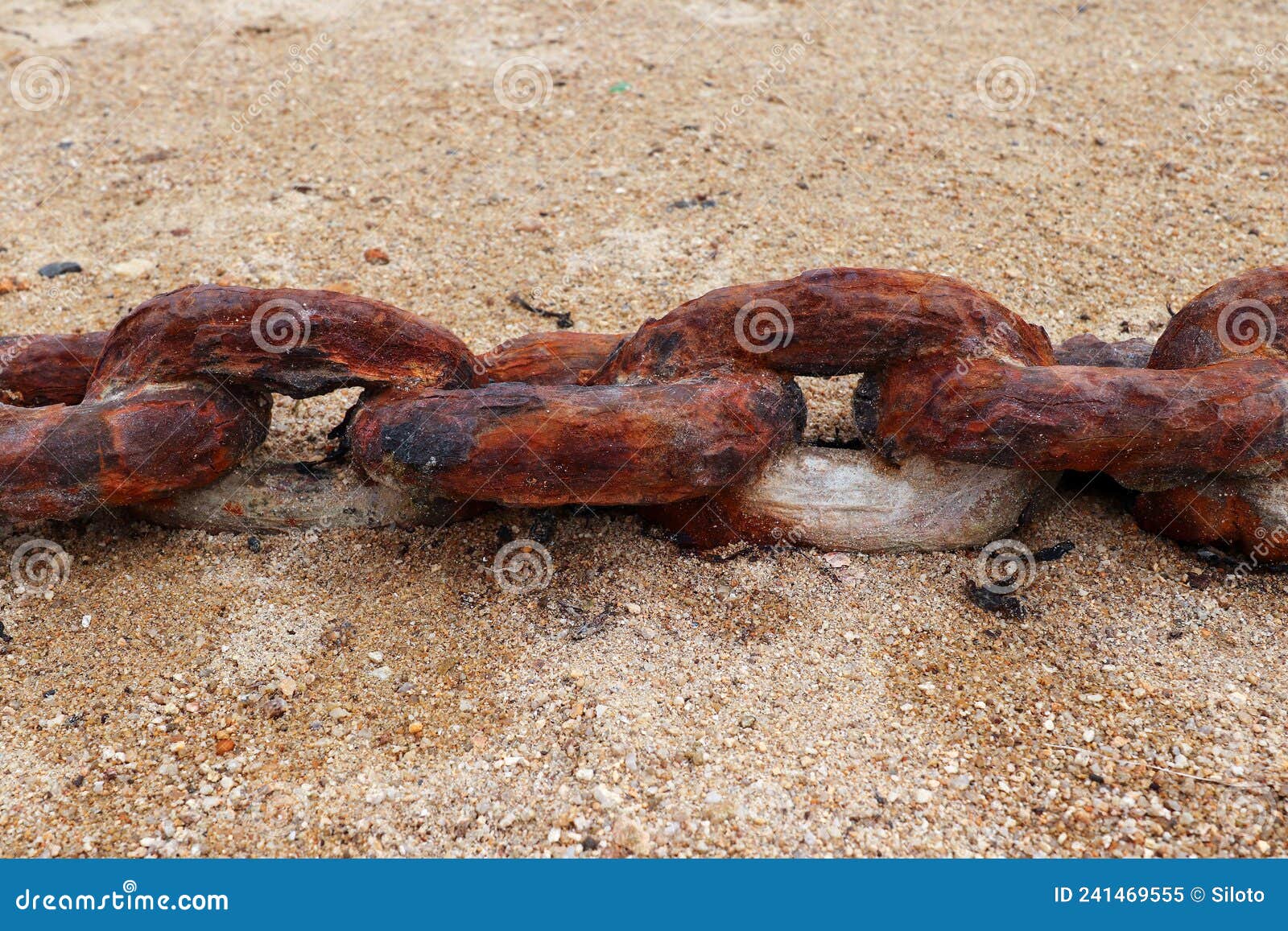 Old Rusty Chain on the Beach Sand Stock Image - Image of chain, beach ...