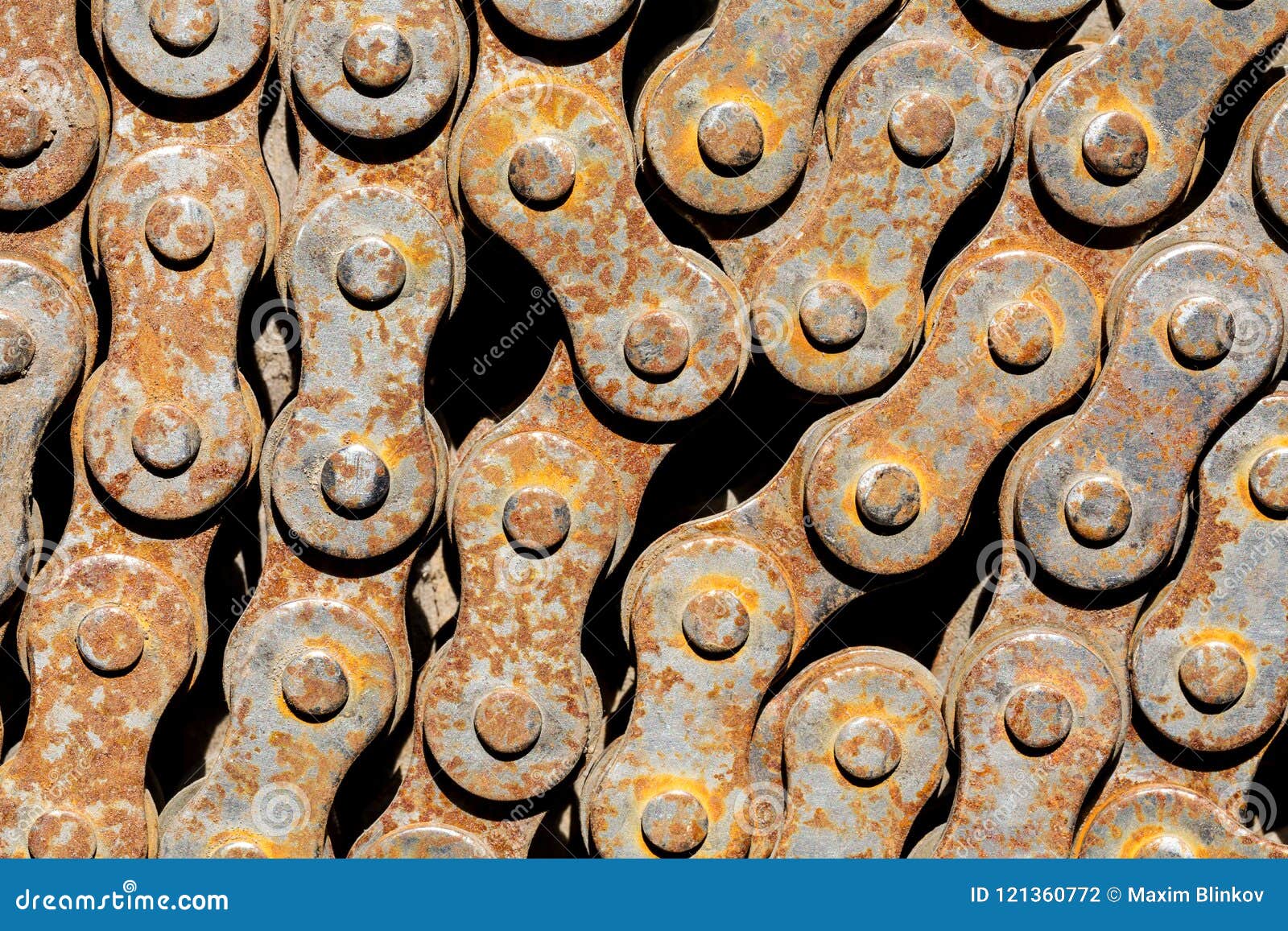 Rusty chain from bicycle stock photo. Image of dirty - 121360772