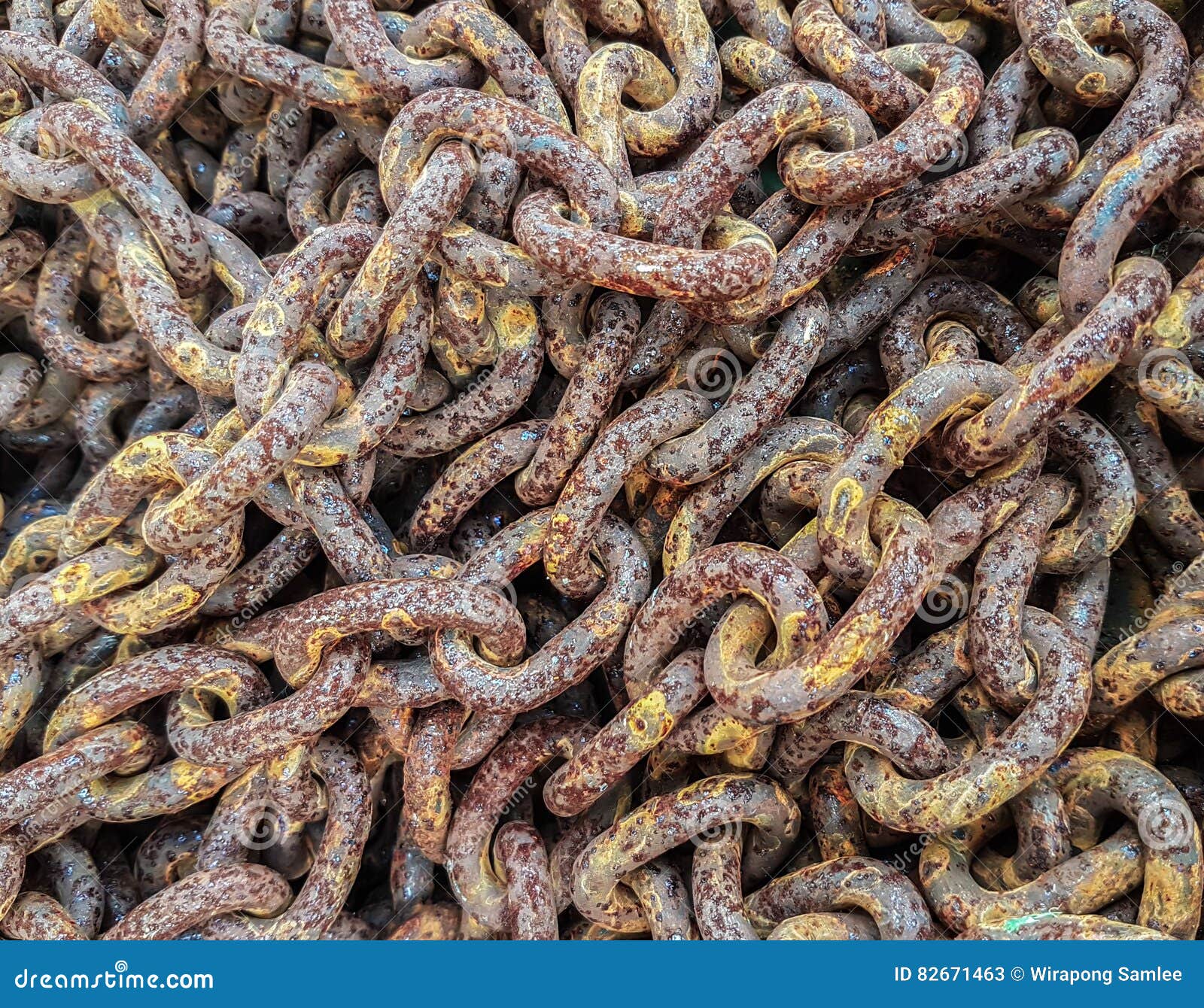 Old rusty chain stock image. Image of heap, power, chain - 82671463