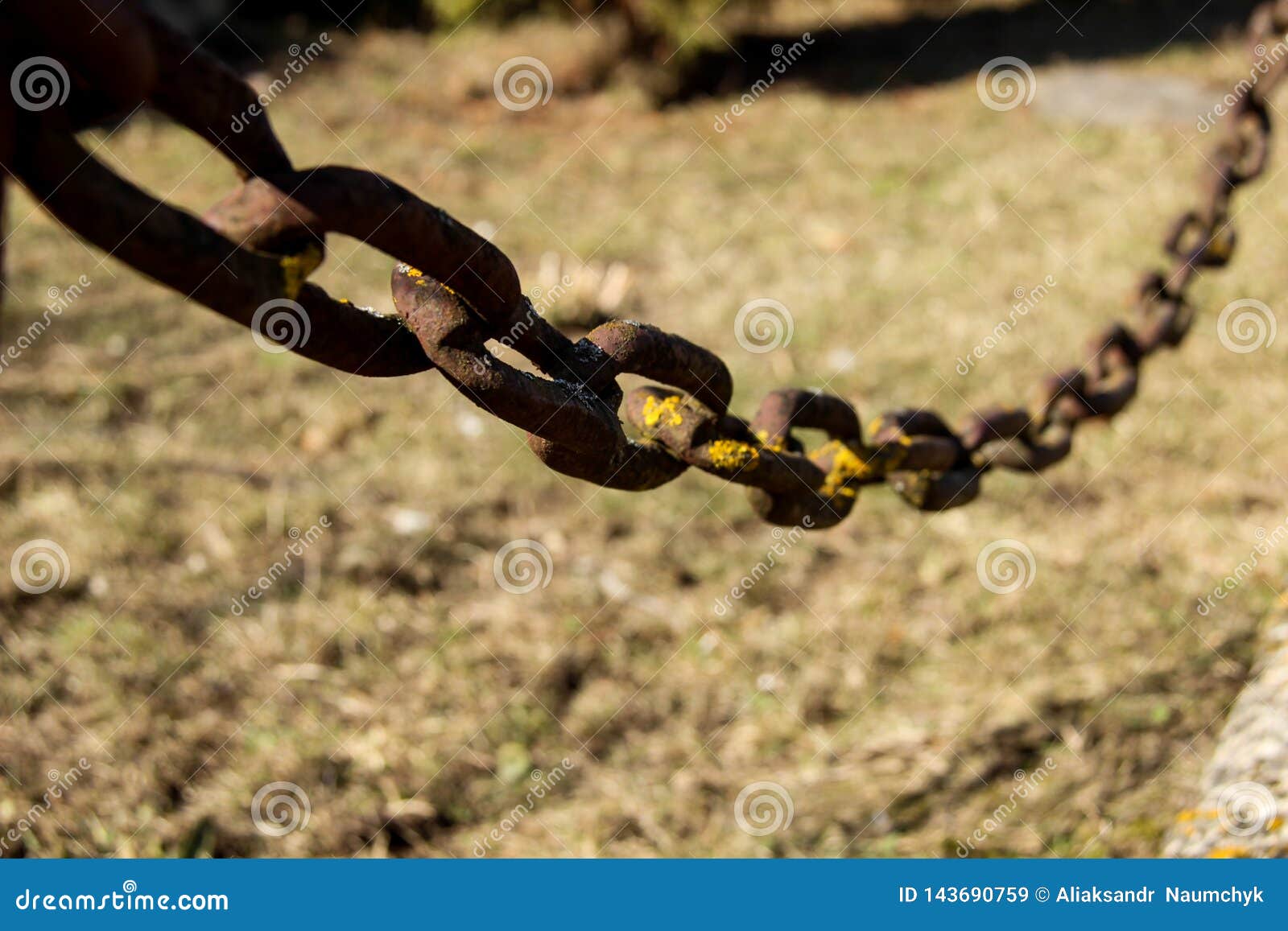 Old Rusty Chain. the Fastening Elements of the Chain. Chain Links Stock ...