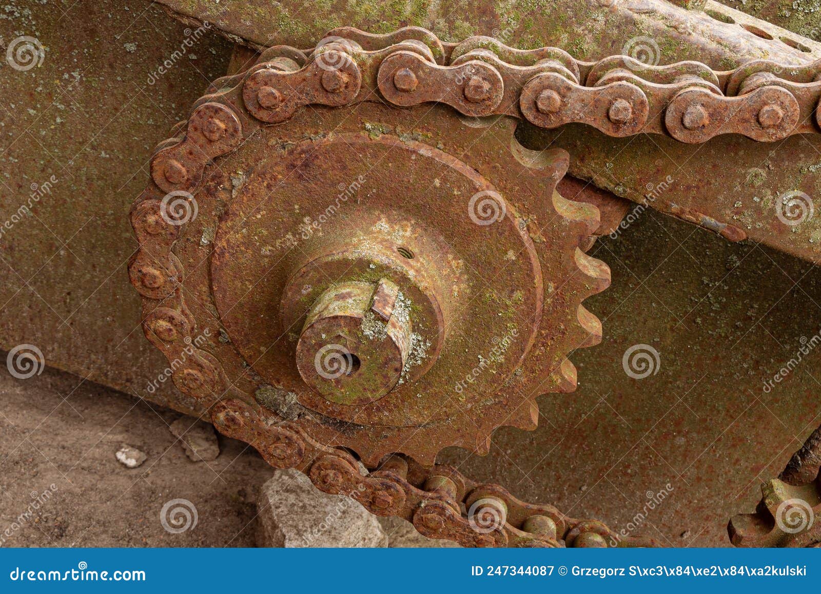Old rusty chain stock image. Image of scrap, rust, wreck - 247344087
