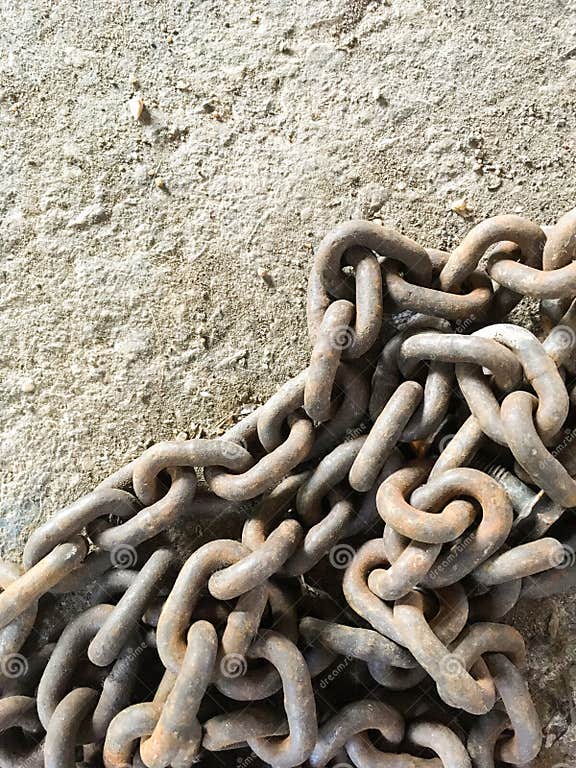 Old rusty chain stock image. Image of metal, chain, iron - 80240691