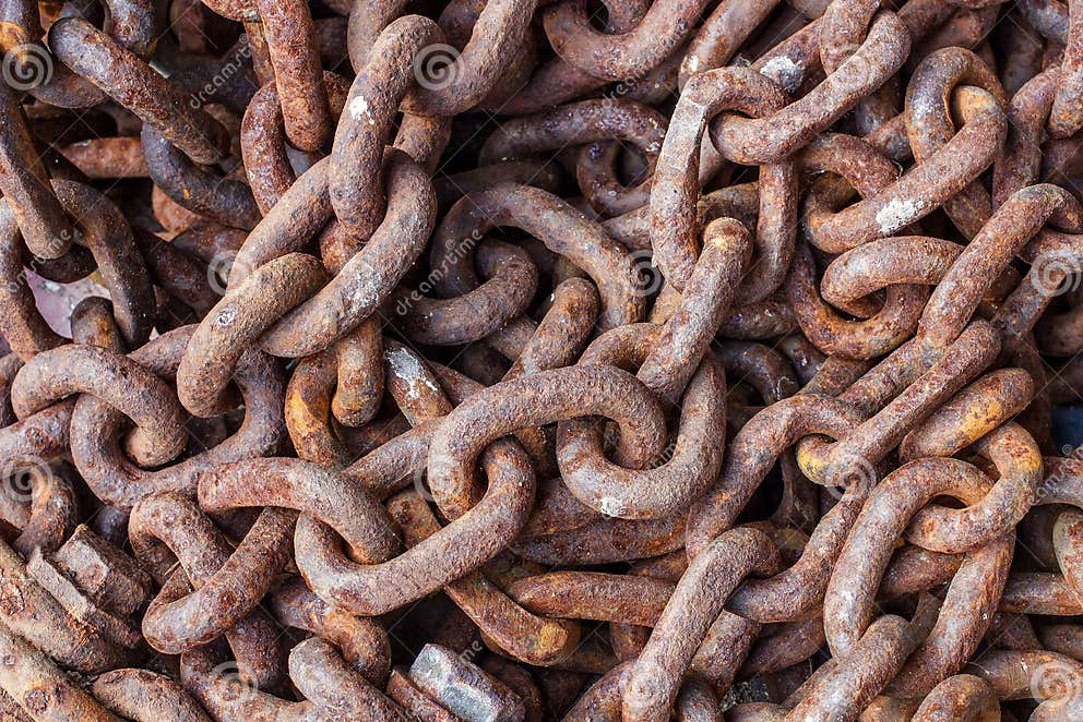 Old rusty chains stock photo. Image of heavy, metal, rust - 32828068
