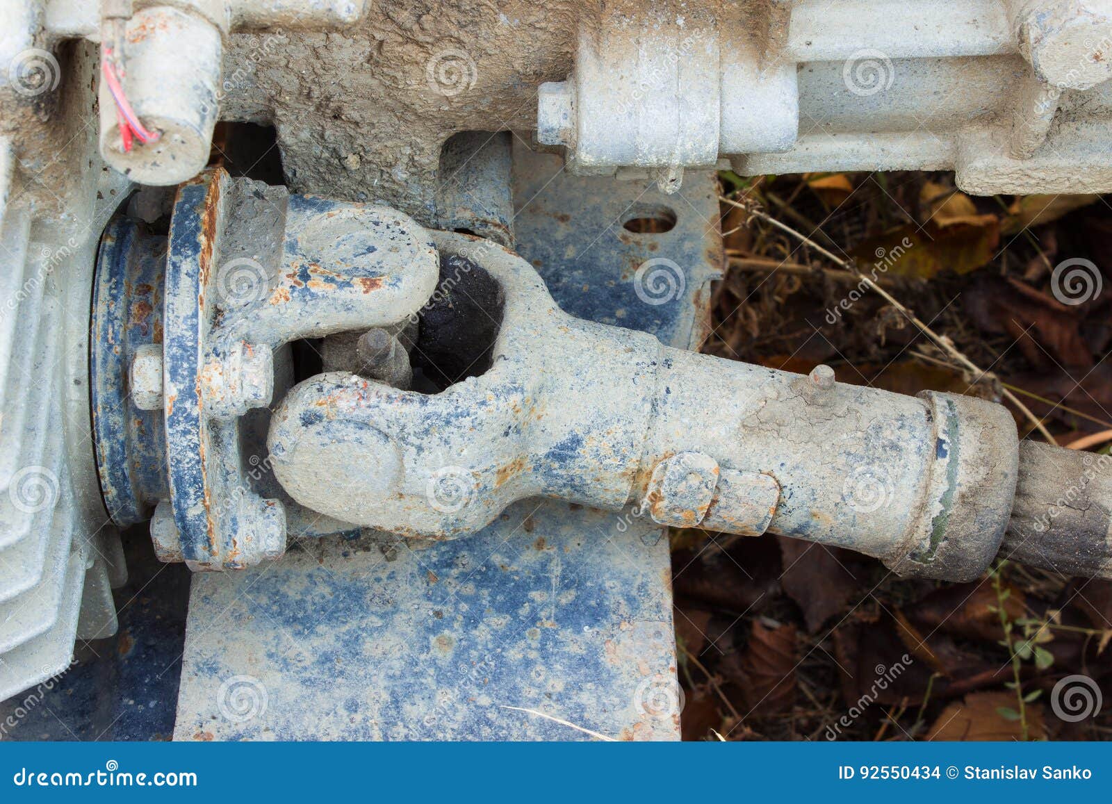 Rusty Chassis Of A Burnt Car Abandoned By The Side Of The Street ...