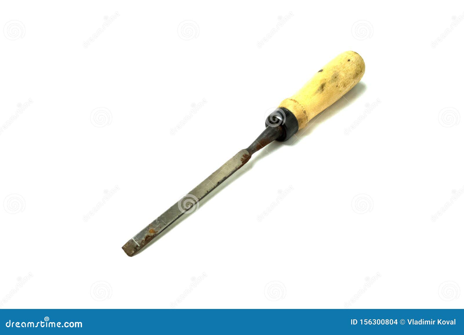 Old Rusty Chisel Close-up on White Background Stock Photo - Image of ...