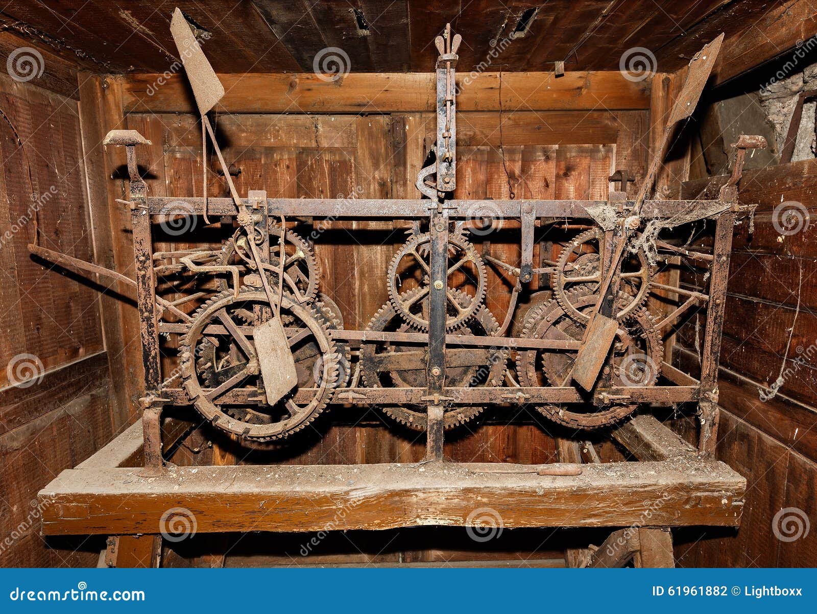 Old Rusty Church Clock Mechanics Stock Photo - Image of mechanics ...