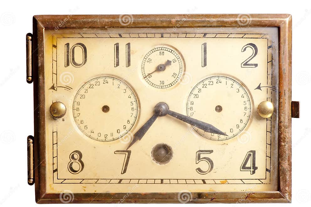 Old Rusty Clock of the Last Century Stock Image - Image of minute ...