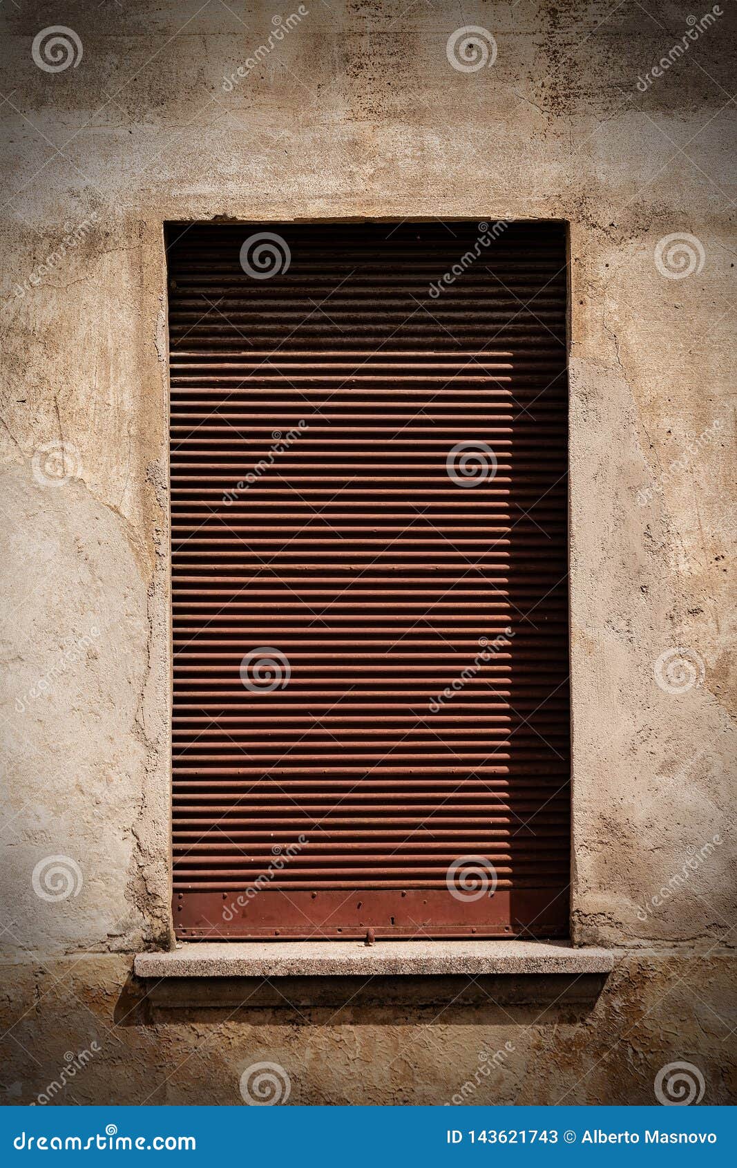 Old Rusty Closed Roller Shutter of a Shop Stock Image - Image of ...