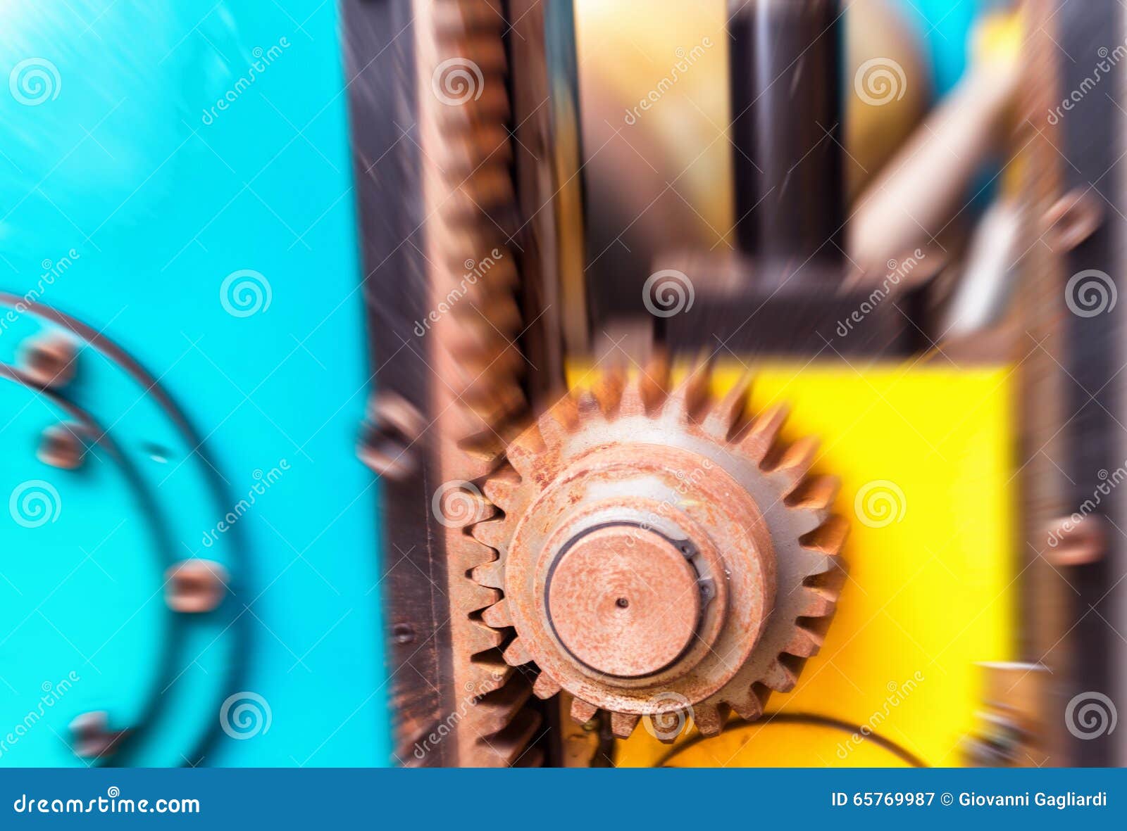 Old Rusty Cogs Spinning for Heavy Industry Stock Image - Image of ...