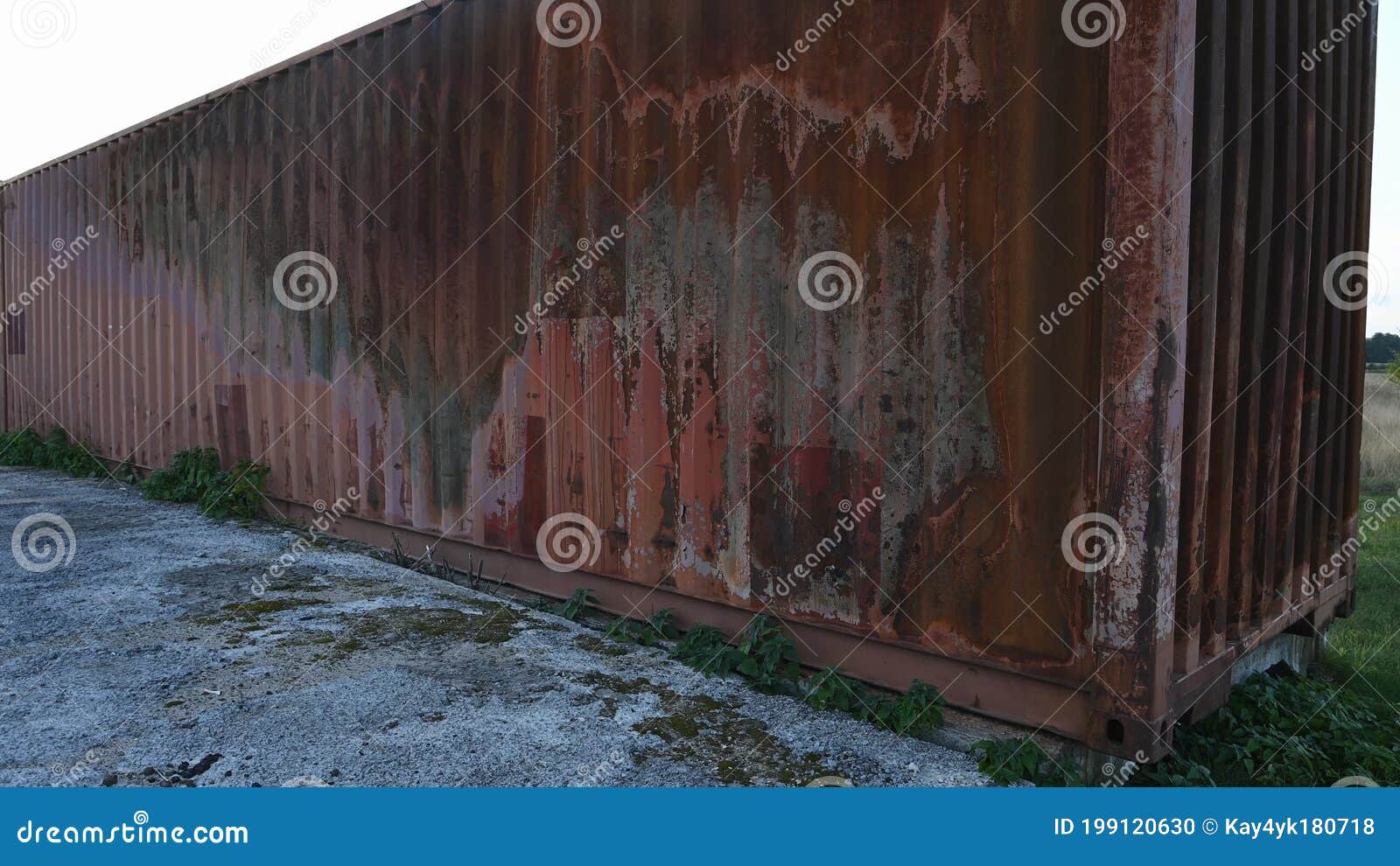 Old Rusty Container. Abandoned Cargo Container Stock Photo - Image of ...