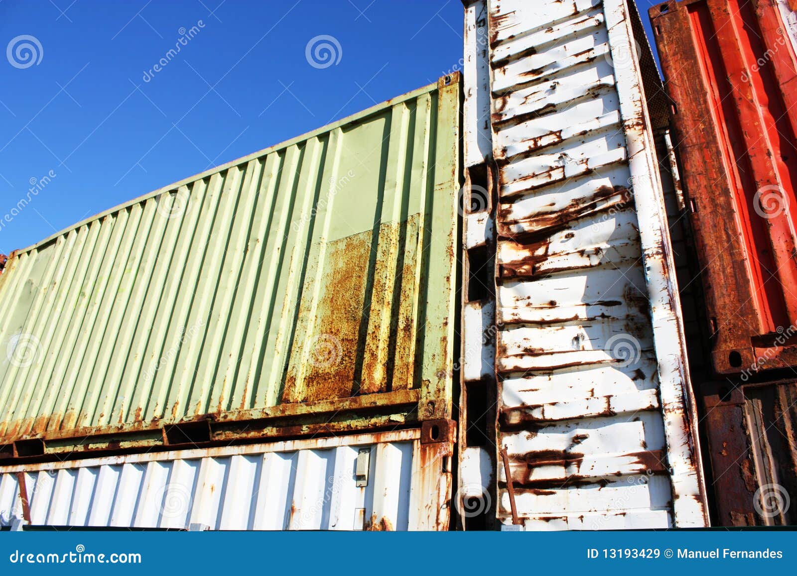 Old rusty containers stock image. Image of freight, goods - 13193429