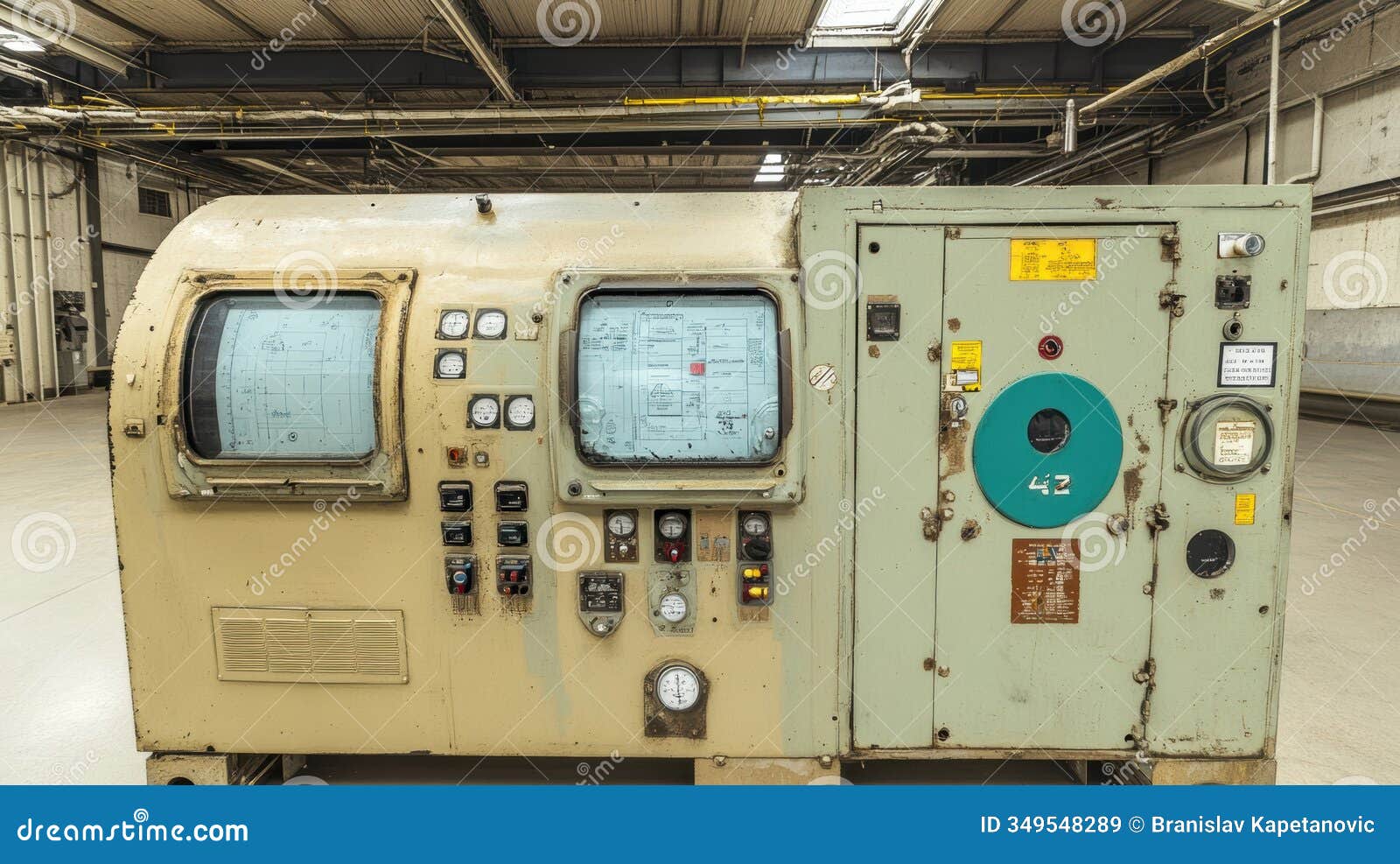 Old Control Board in Abandoned Nuclear Bunker Command Room Stock ...