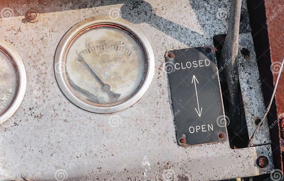 Old rusty control panel stock image. Image of factory - 89130249