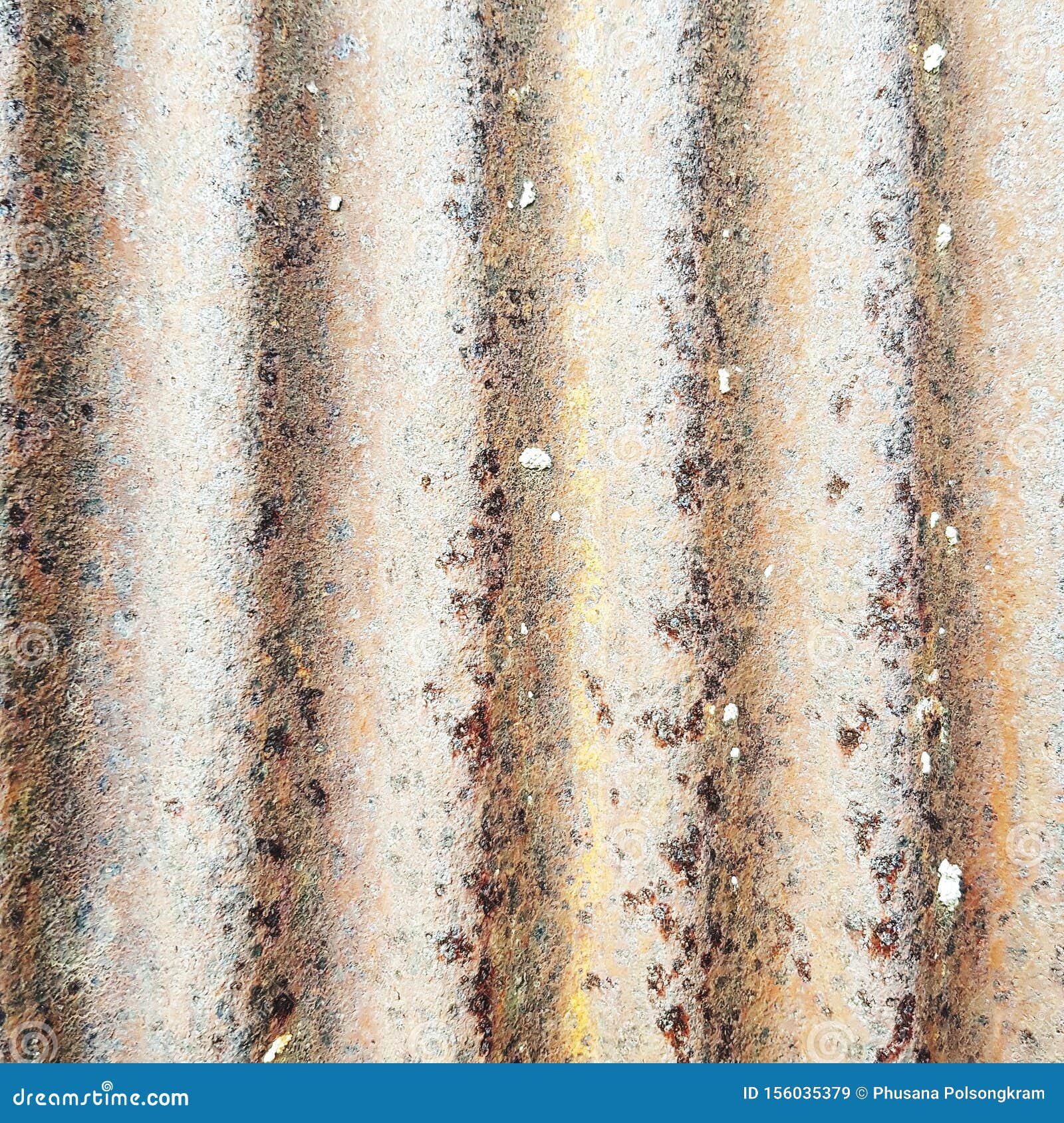 Old and Rusty Corrugated Iron Sheet Stock Image - Image of damaged ...