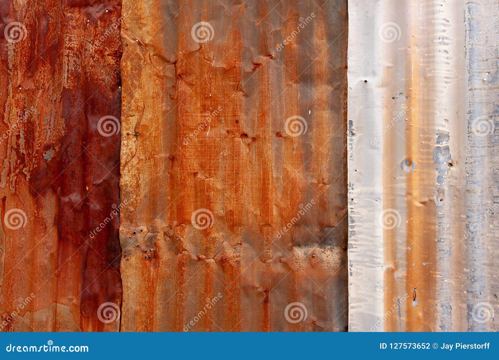 Galvanized Rusty Tin Siding Weathered Textured Background Stock Photo ...